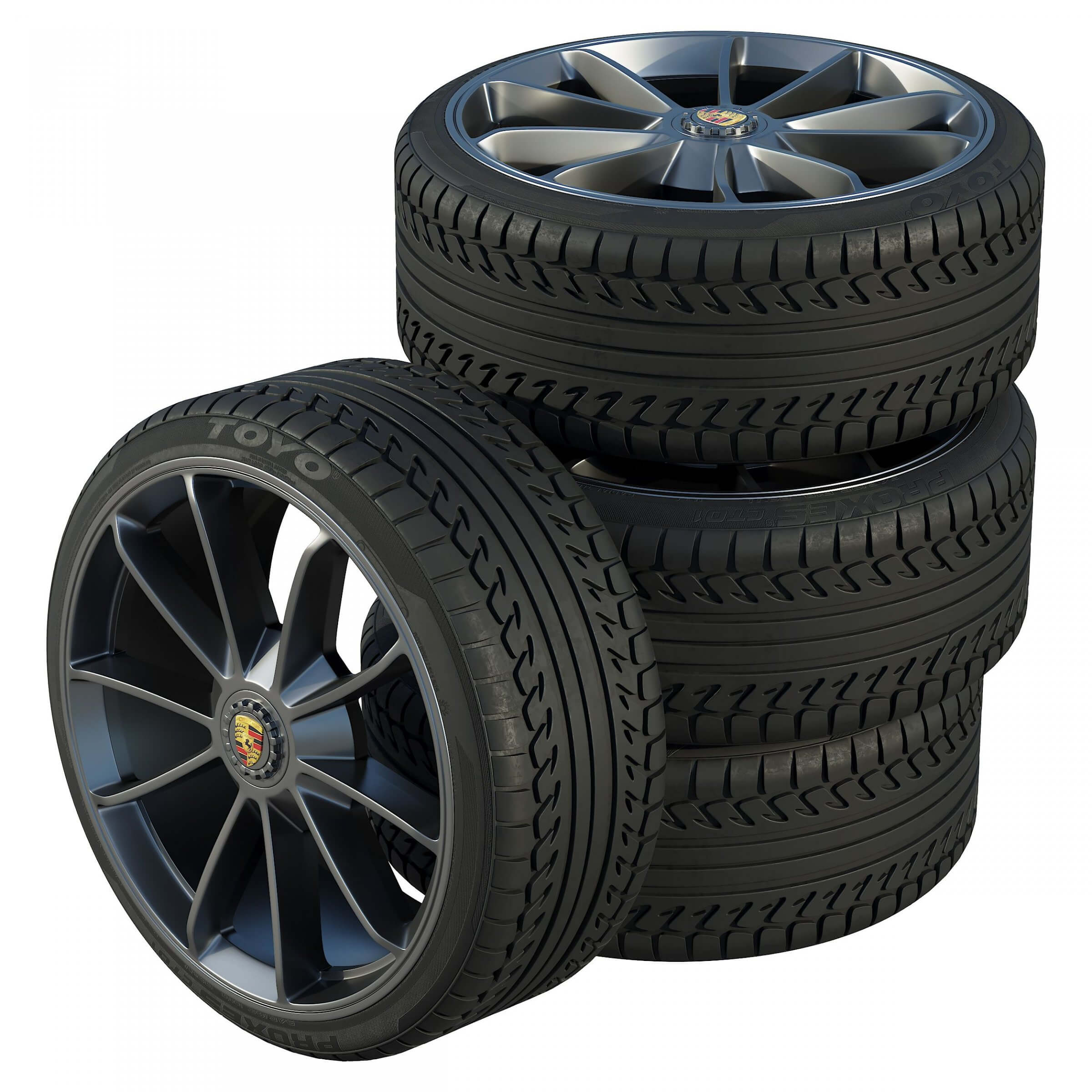 Porsche Tire 2 - 3D Model by zifir3d