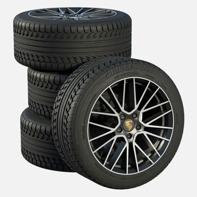 Porsche Tire 3 - 3D Model by zifir3d