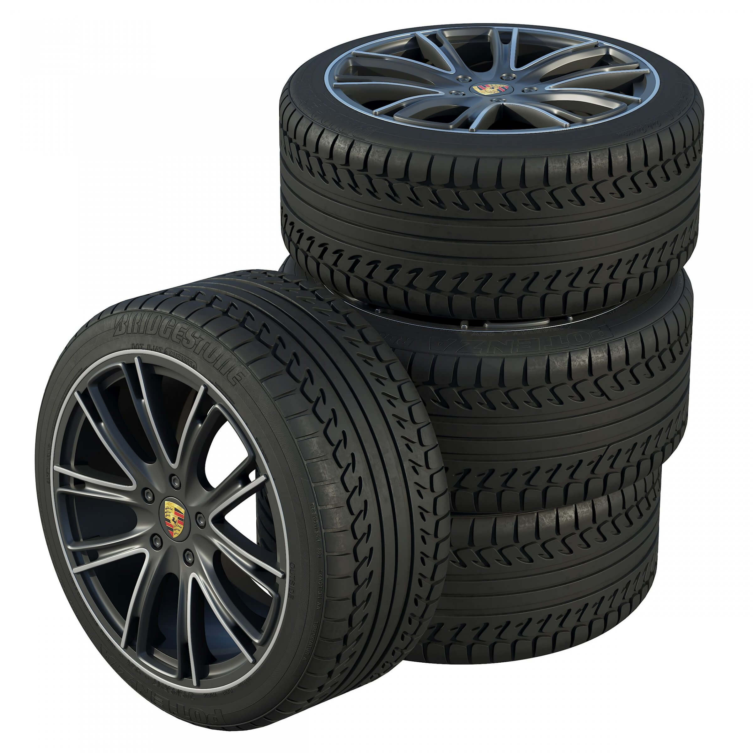 Porsche Tire 4 - 3D Model by zifir3d