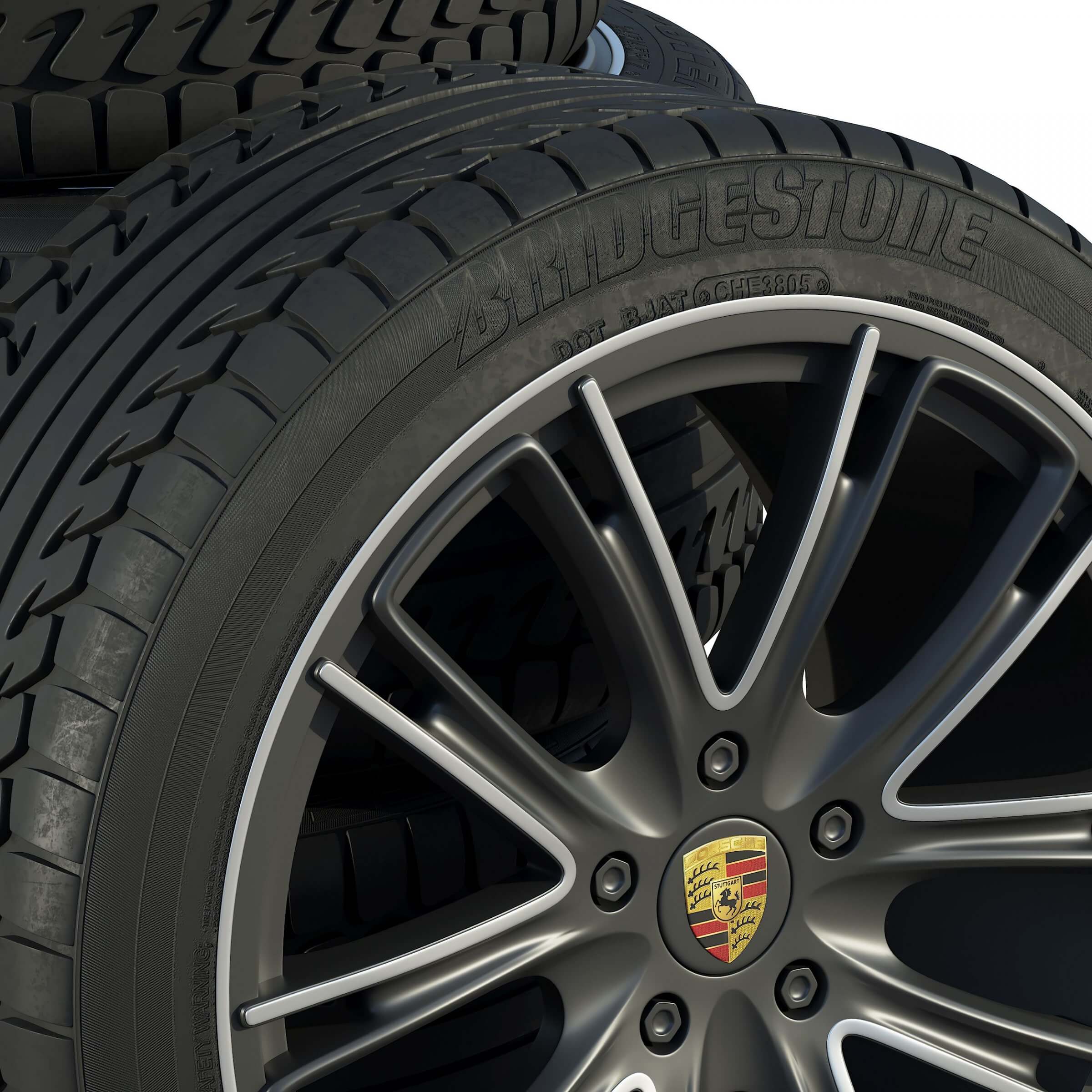 Porsche Tire 4 - 3D Model by zifir3d