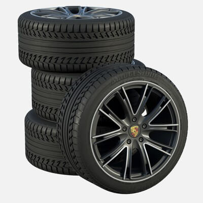 Porsche Tire 4 - 3D Model by zifir3d