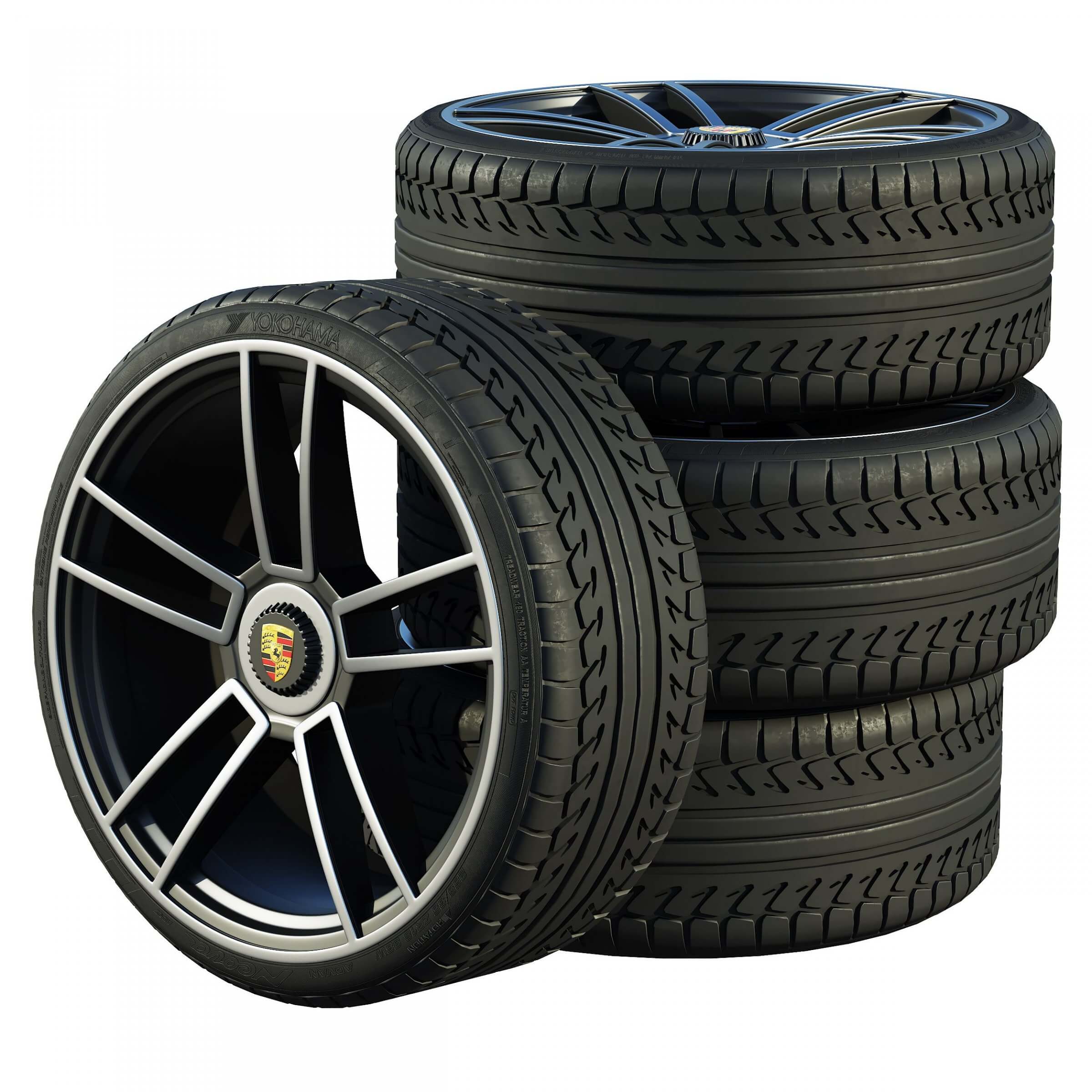 Porsche Tire 5 - 3D Model by zifir3d