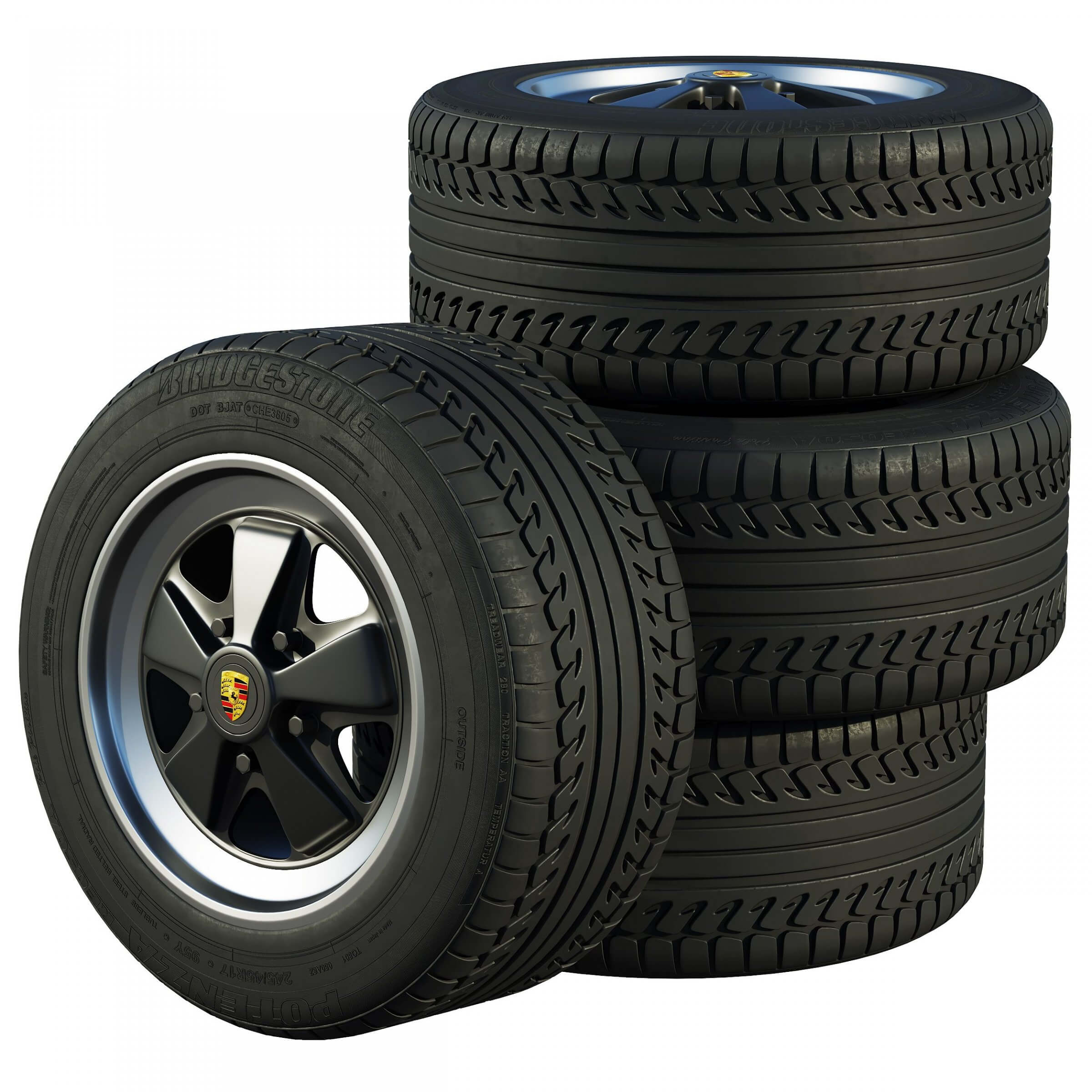 Porsche Tire 6 - 3D Model by zifir3d