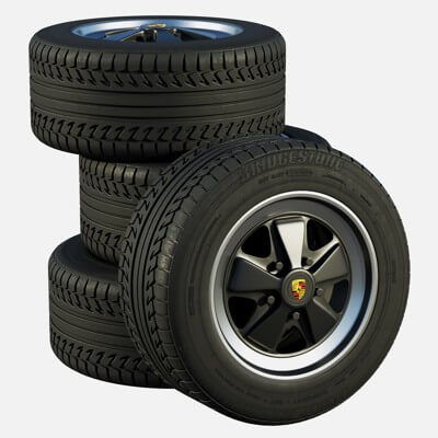Porsche Tire 6 - 3D Model by zifir3d