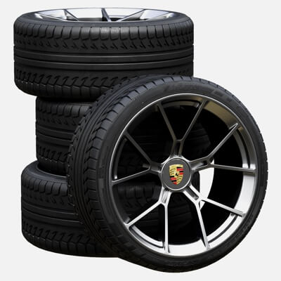Porsche Tire 8 - 3D Model by zifir3d