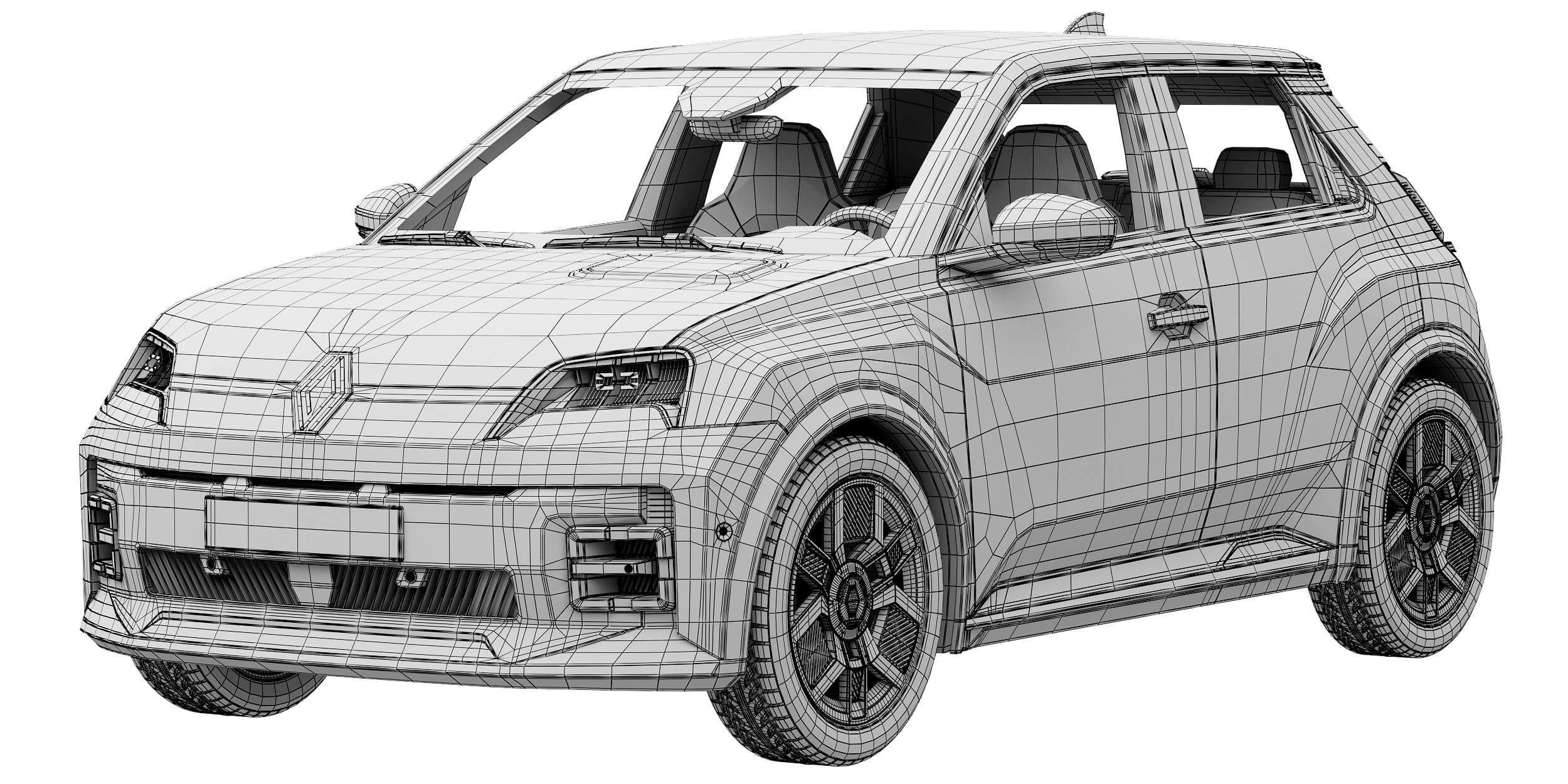 Renault 5 E-Tech 3D Model by zifir3d