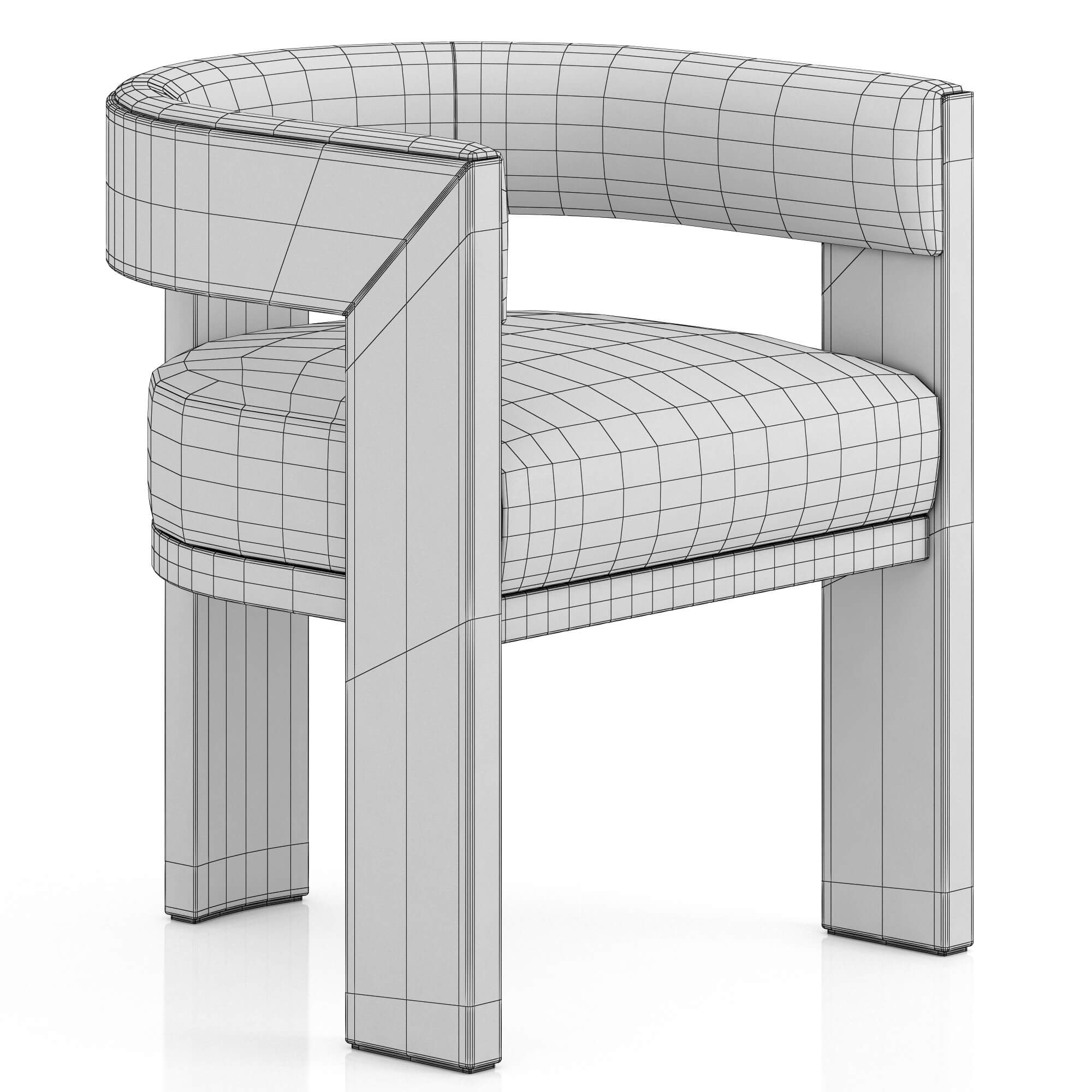 Restoration Hardware Elgin Leather Dining Chair - 3D Model by zifir3d