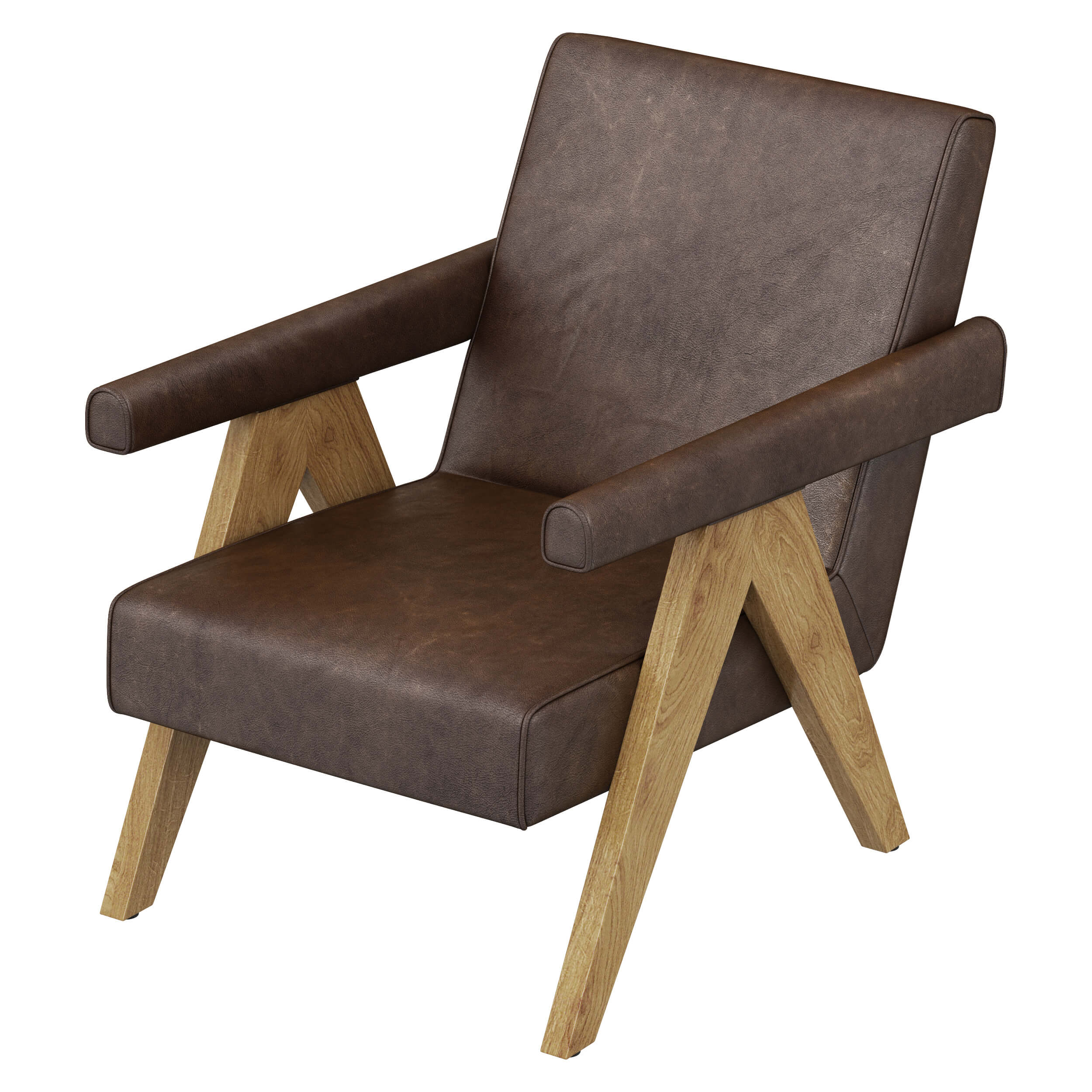 Restoration Hardware Jakob Leather Lounge Chair - 3D Model by zifir3d