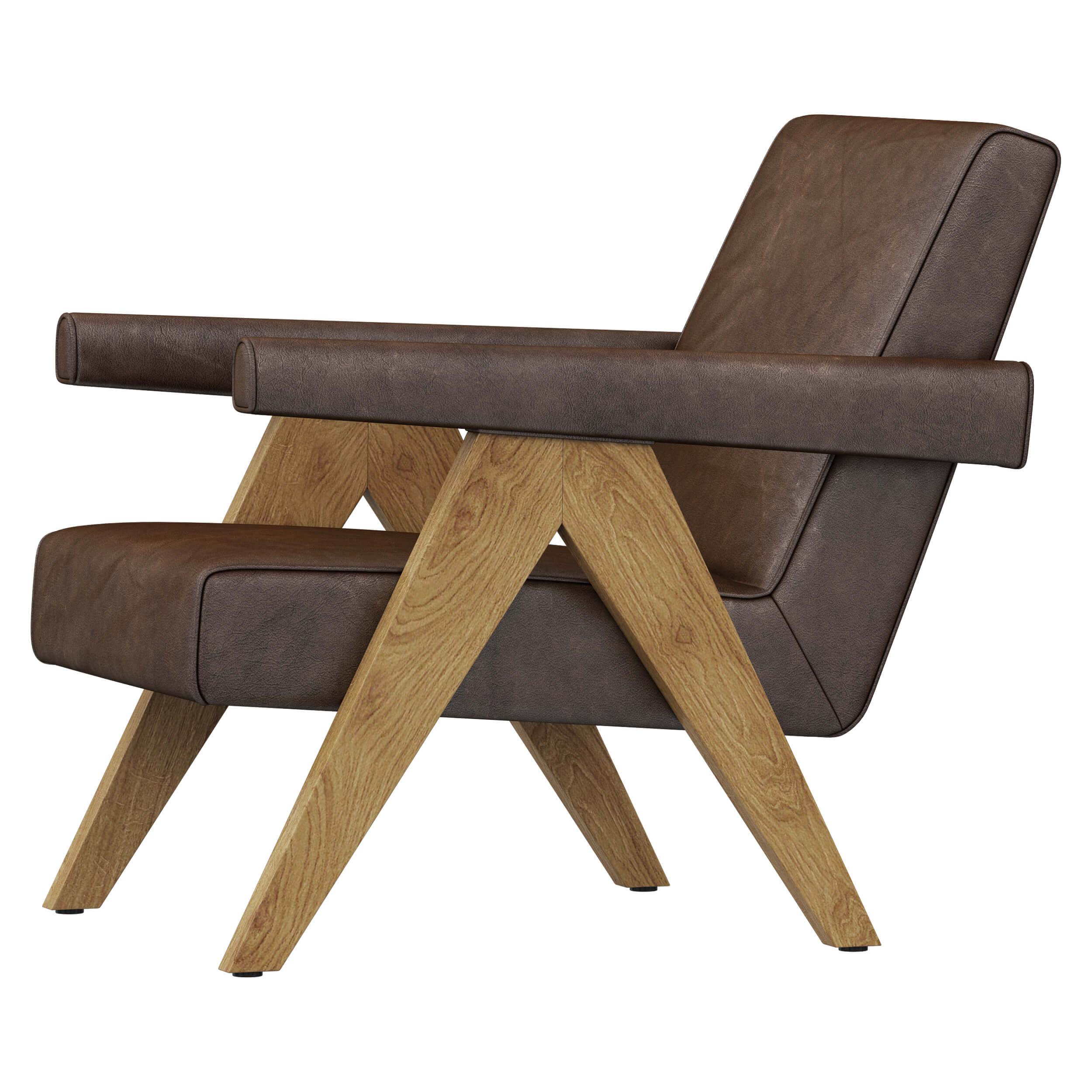 Restoration Hardware Jakob Leather Lounge Chair - 3D Model by zifir3d