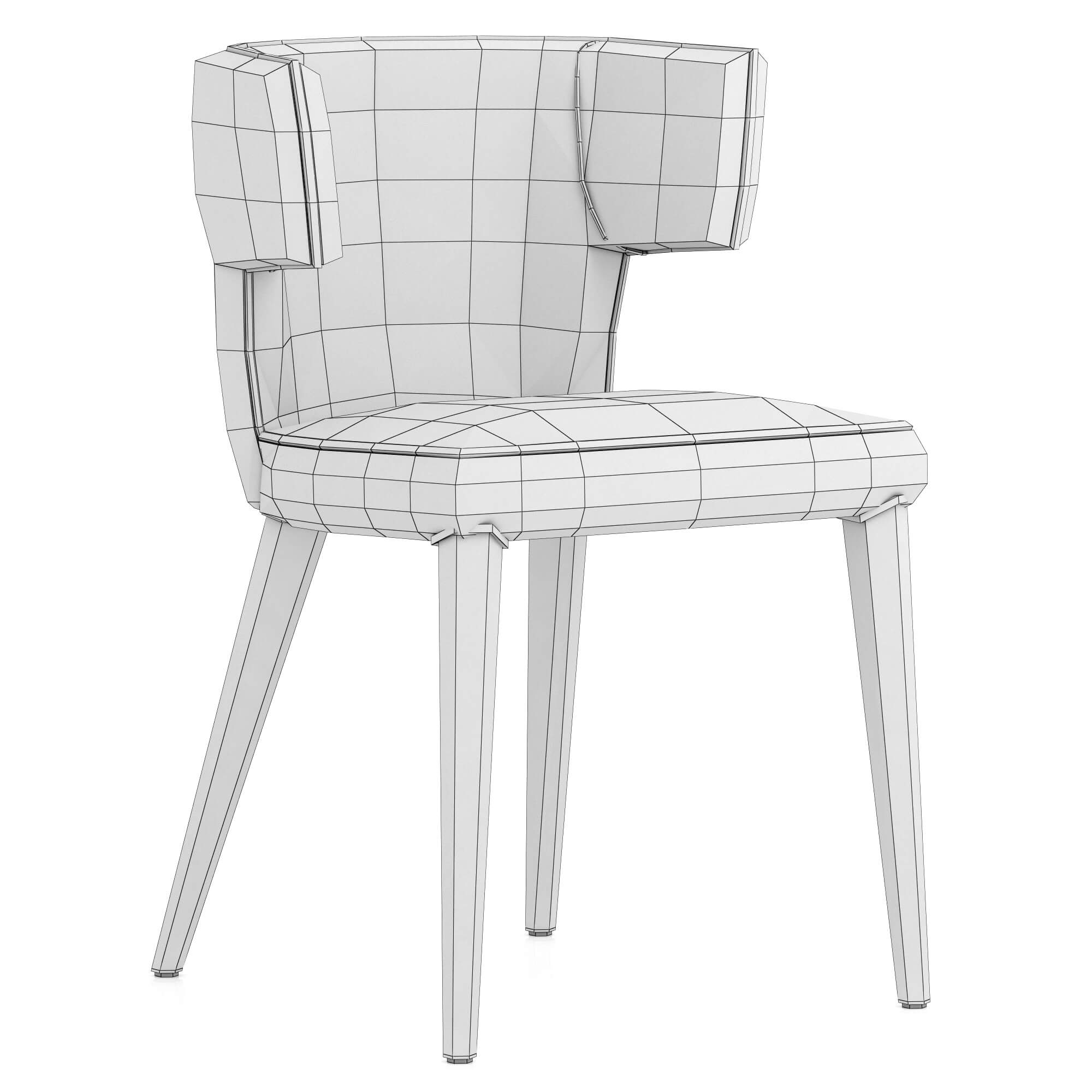 Restoration Hardware Nicola Wing Dolce Faux Dining Armchair - 3D Model ...