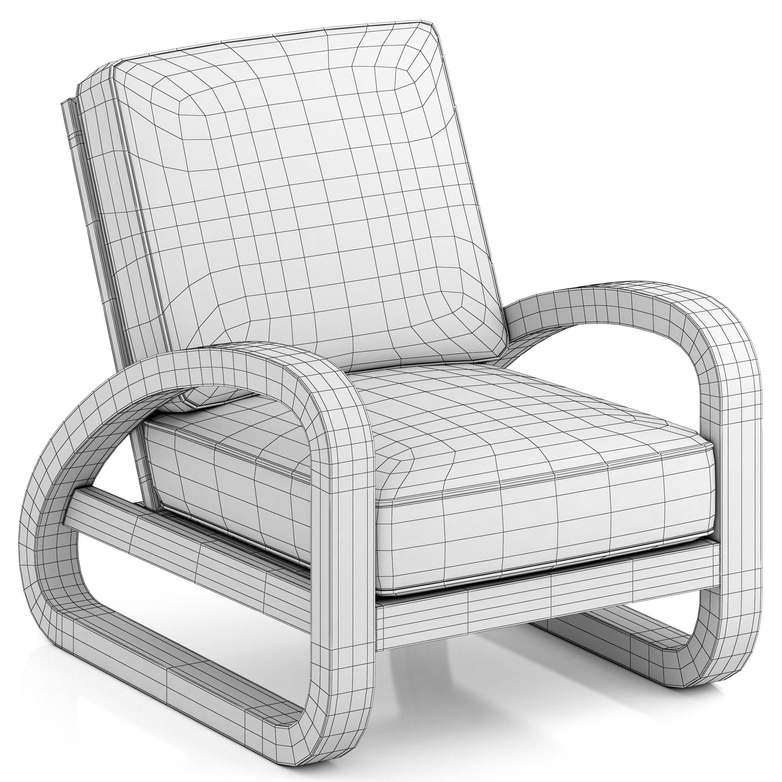 Restoration Hardware Pascal Leather Chair - 3D Model by zifir3d