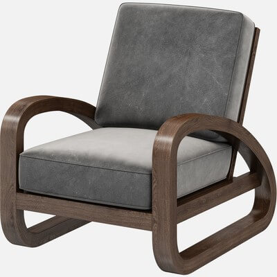 Restoration Hardware Pascal Leather Chair - 3D Model by zifir3d