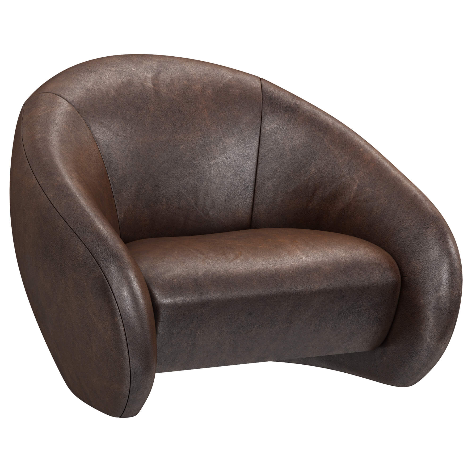 Restoration Hardware Reyna Leather Chair - 3D Model by zifir3d