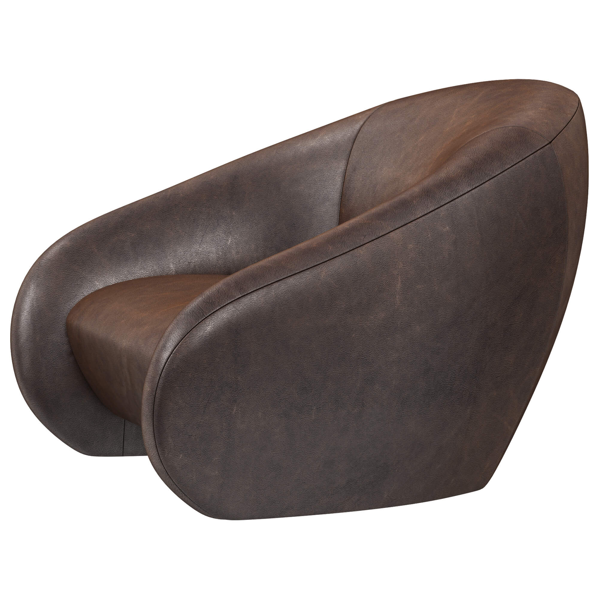 Restoration Hardware Reyna Leather Chair - 3D Model by zifir3d