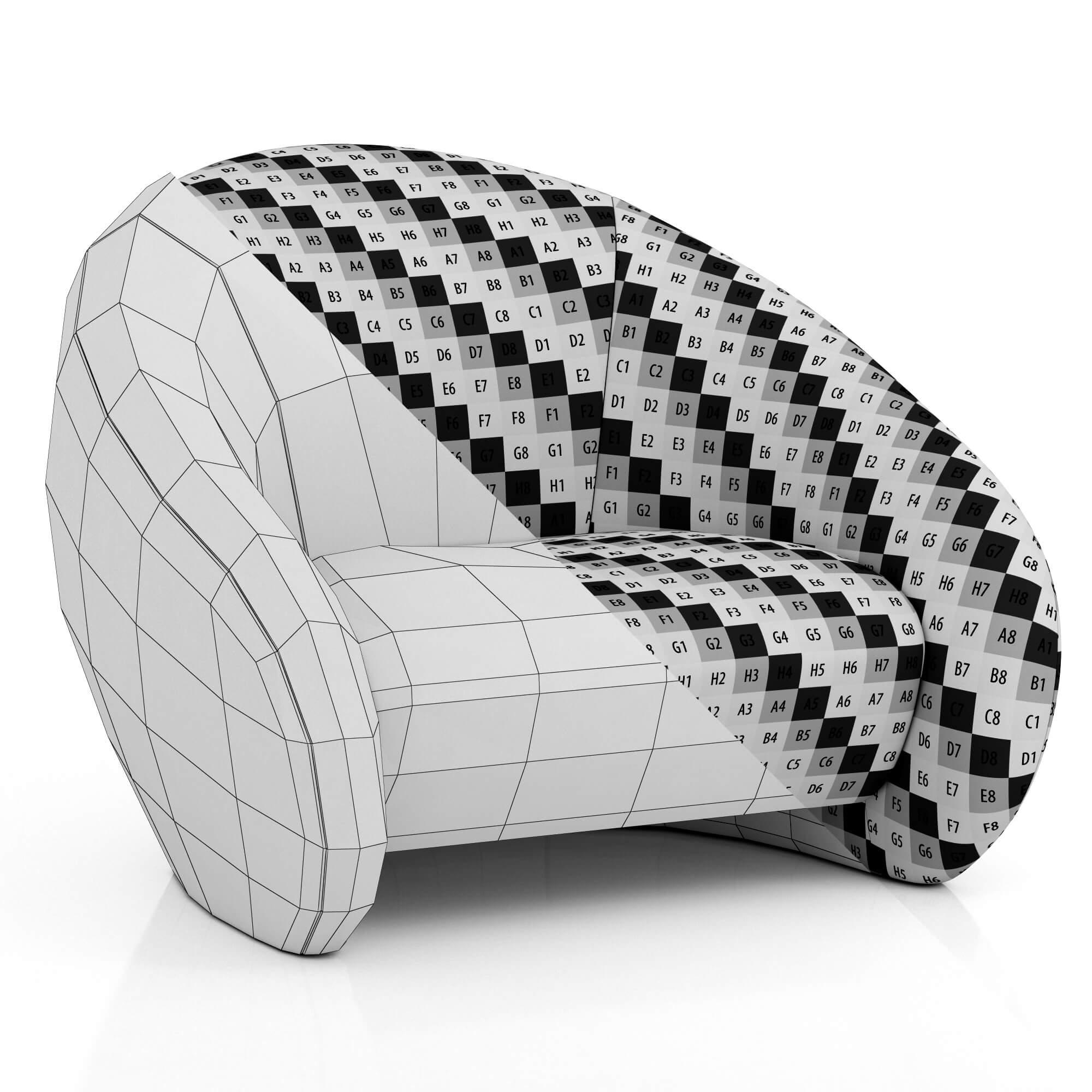 Restoration Hardware Reyna Leather Chair - 3D Model by zifir3d