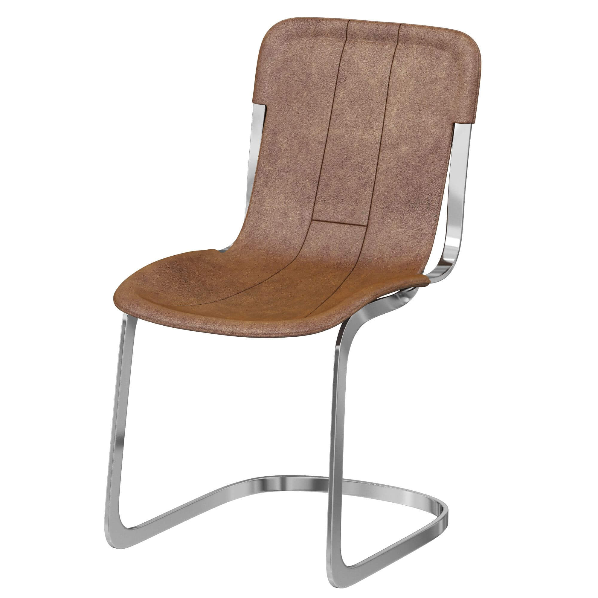Restoration Hardware Rizzo Leather Side Chair - 3D Model by zifir3d