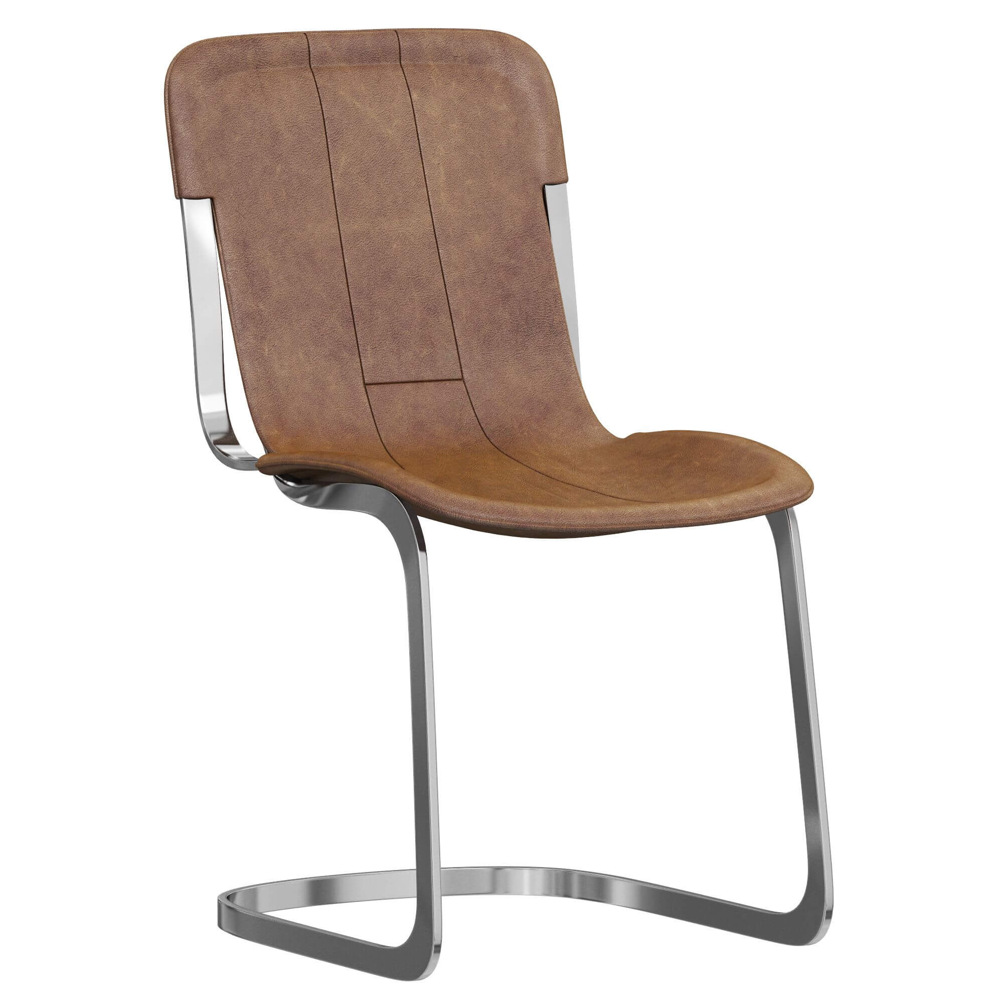 Restoration Hardware Rizzo Leather Side Chair - 3D Model by zifir3d