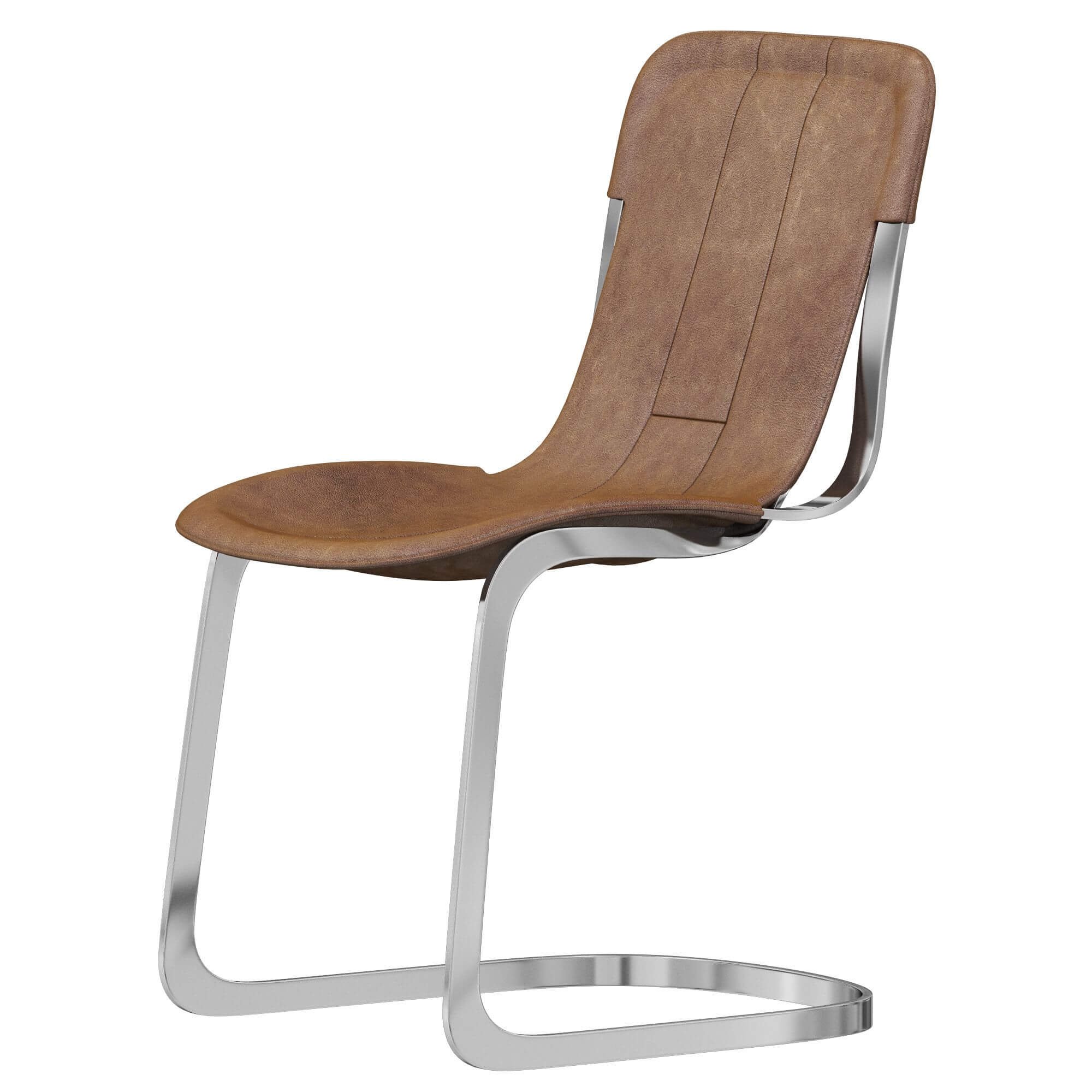 Restoration Hardware Rizzo Leather Side Chair - 3D Model by zifir3d