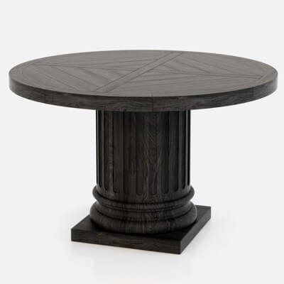 RH Architectural Column Salvaged Wood Table - 3D Model by zifir3d