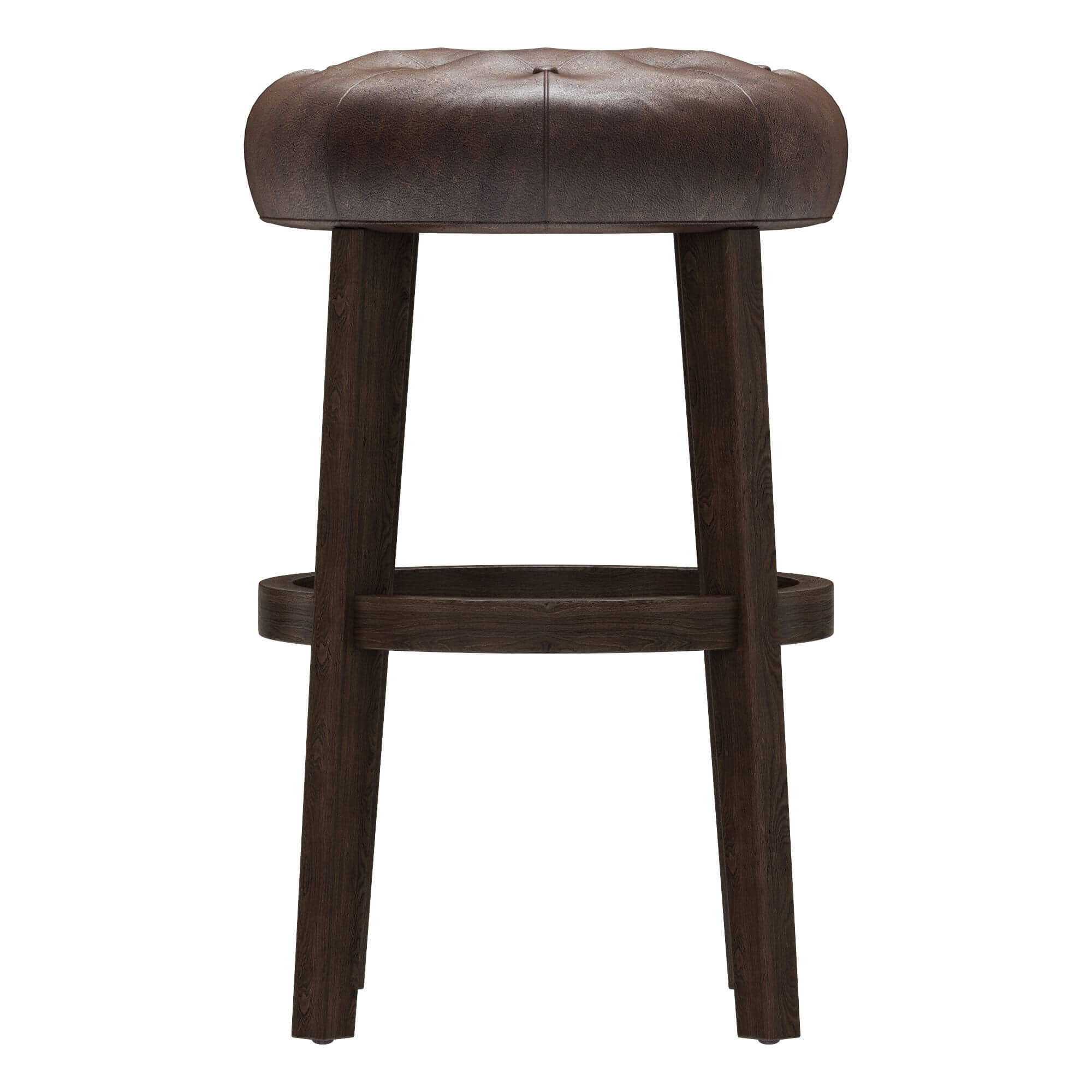 RH Bennett Backless Leather Stool - 3D Model by zifir3d