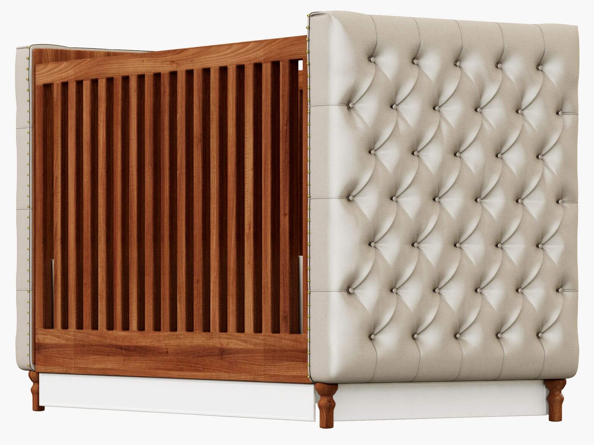 RH Chesterfield Tufted Crib - 3D Model by zifir3d