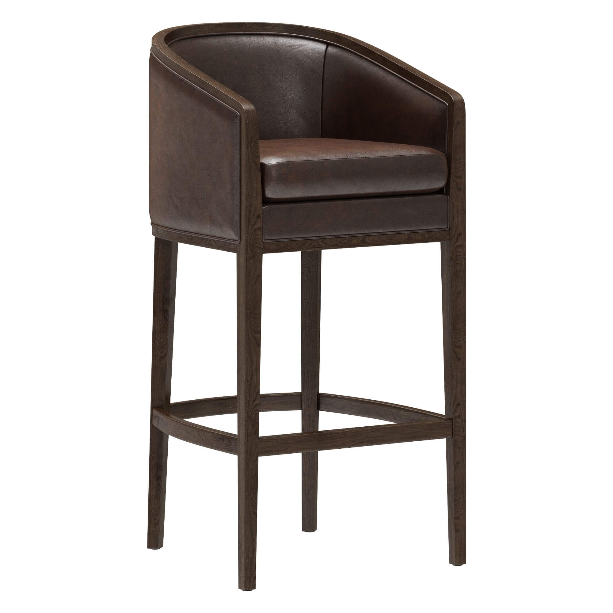 RH Dixon Leather Stool - 3D Model by zifir3d