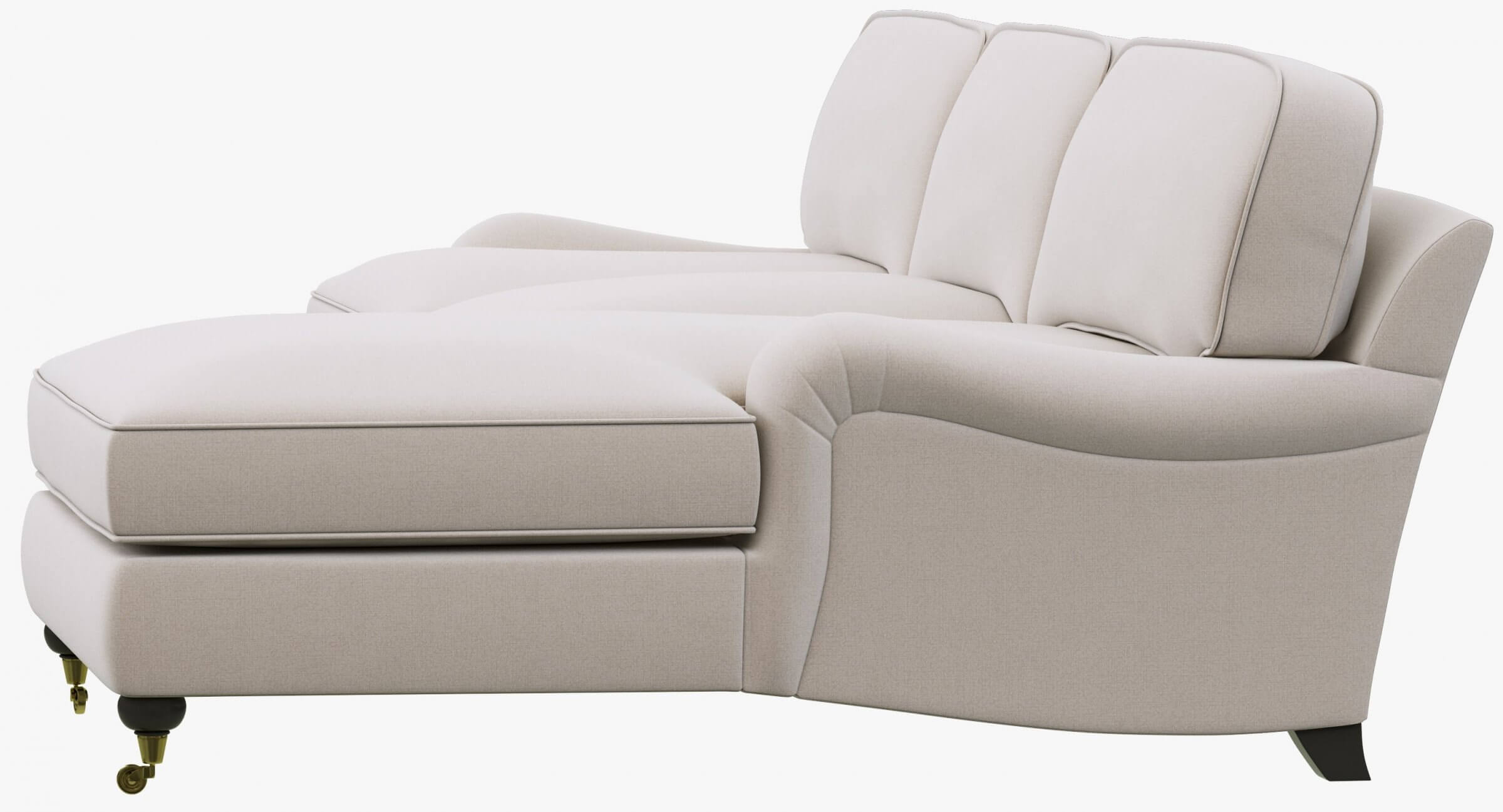 RH English Roll Arm Upholstered Chaise Sectional - 3D Model by zifir3d