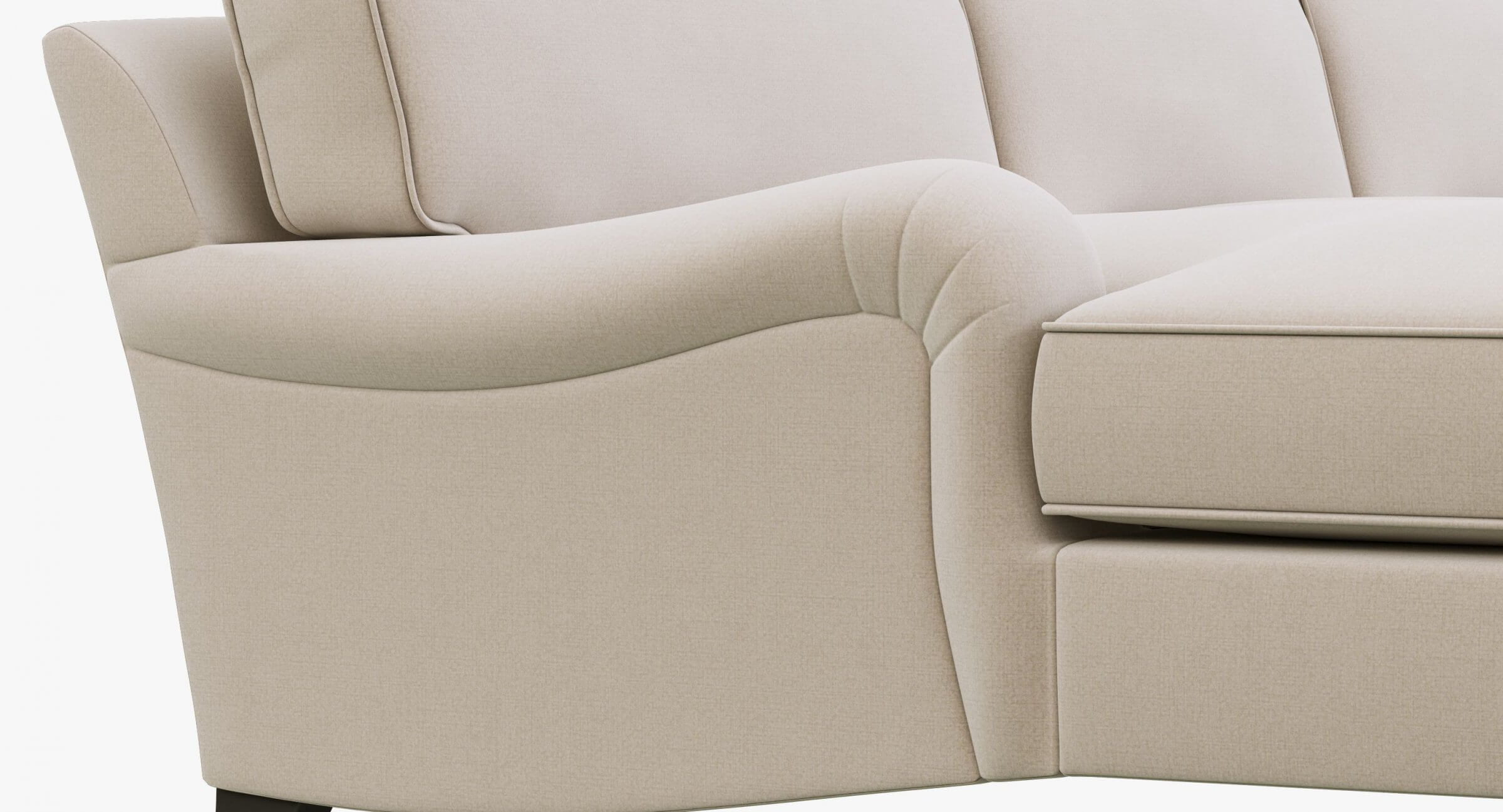 RH English Roll Arm Upholstered U-Chaise Sectional 3D Model by zifir3d