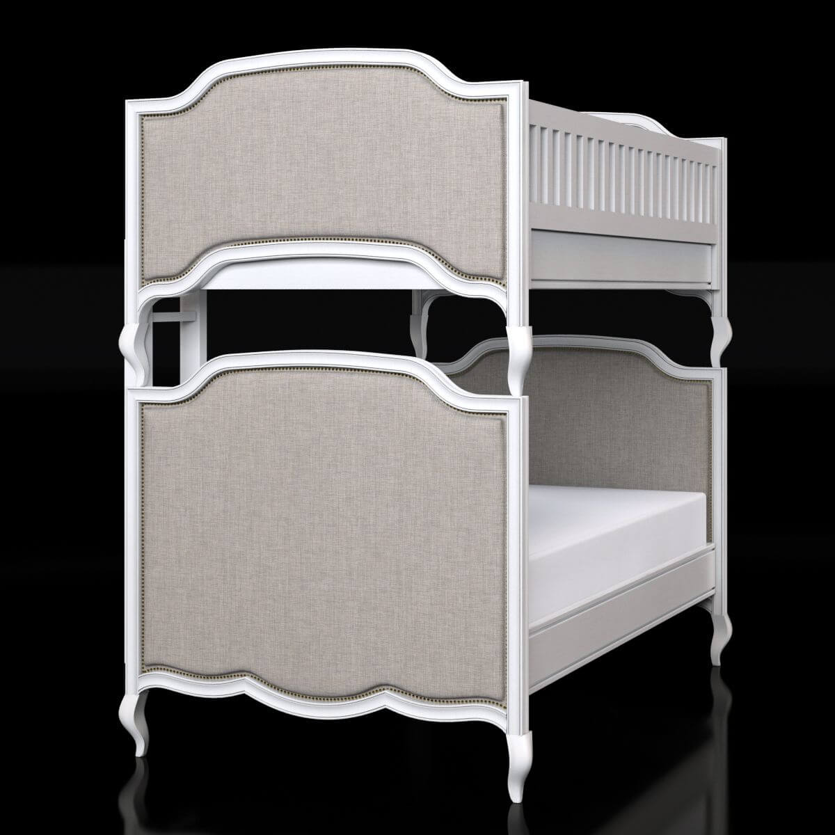 RH Marceline Twin-Over-Twin Bunk Bed 3D Model by zifir3d