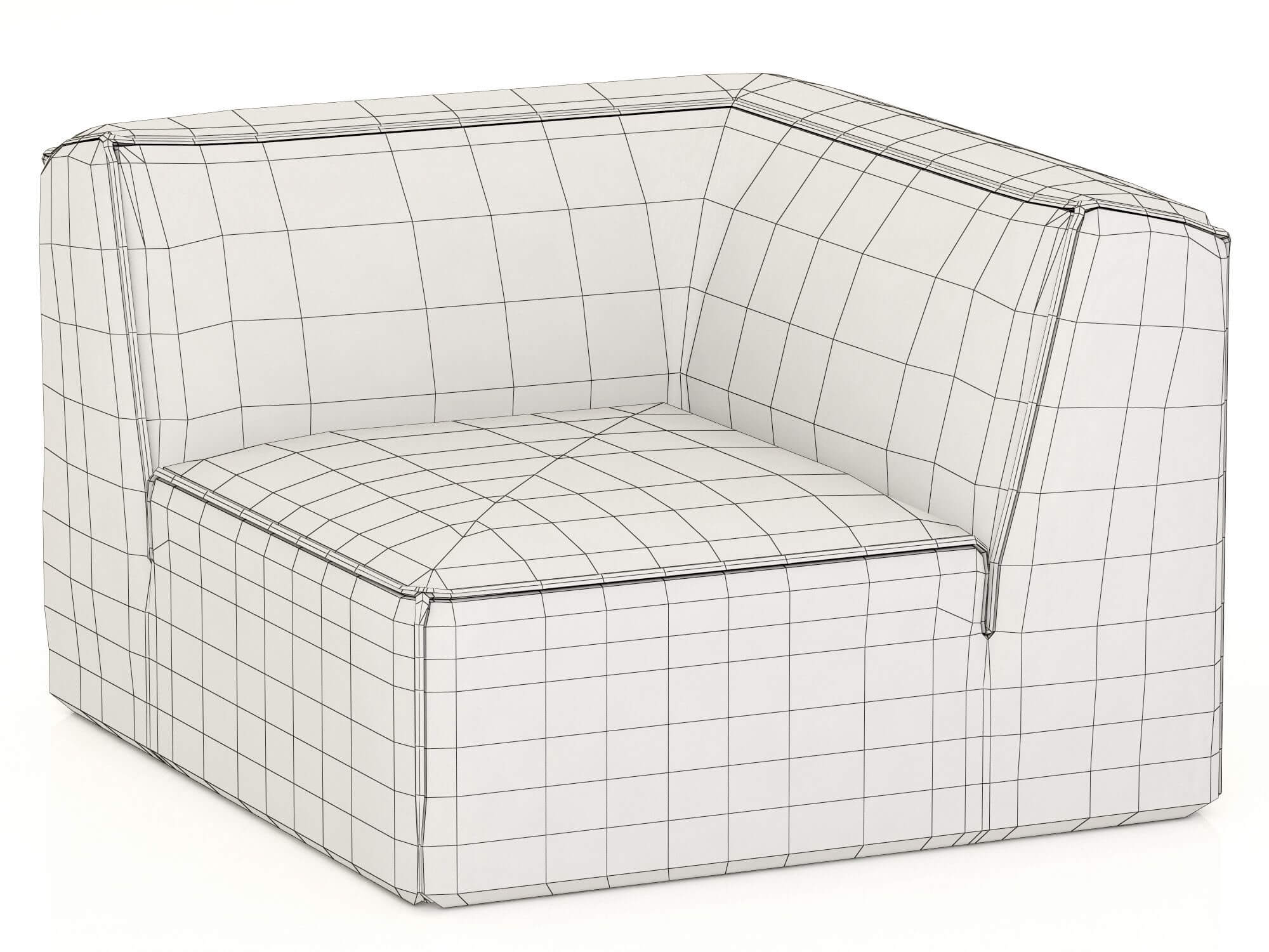 RH Modern Como Modular Corner Chair - 3D Model by zifir3d