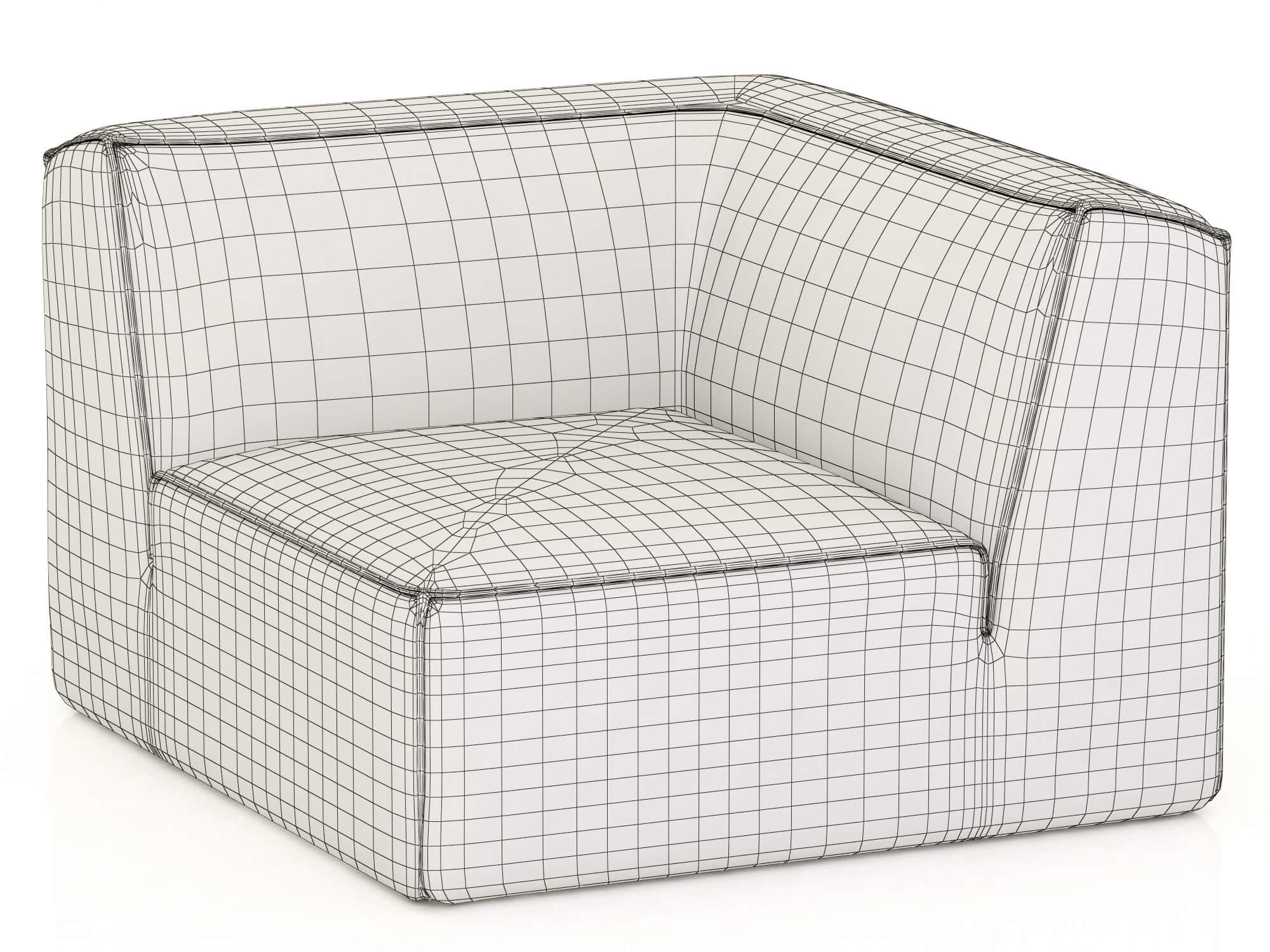 RH Modern Como Modular Corner Chair - 3D Model by zifir3d
