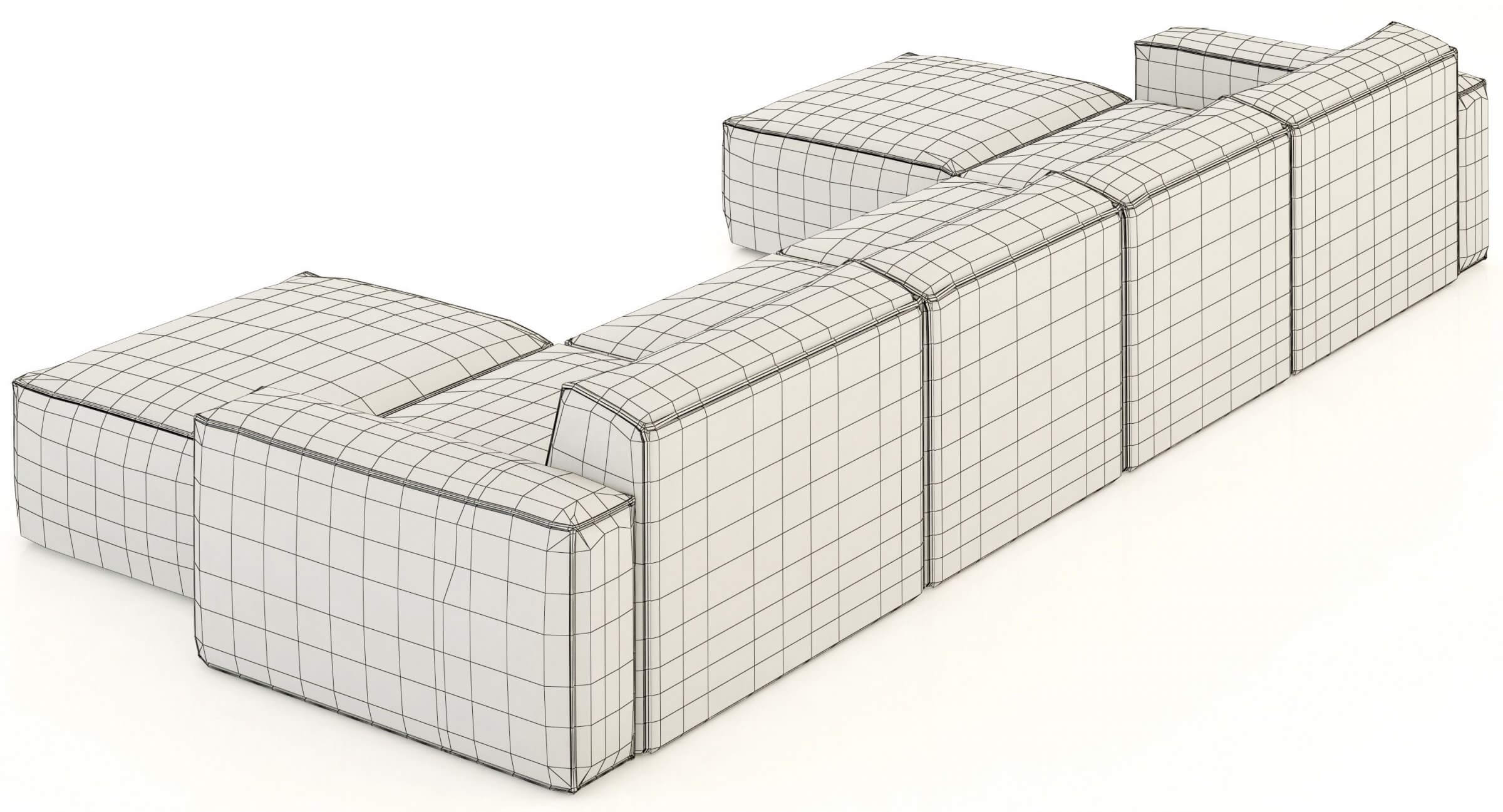 RH Modern Como Modular Customizable Sectional - 3D Model by zifir3d