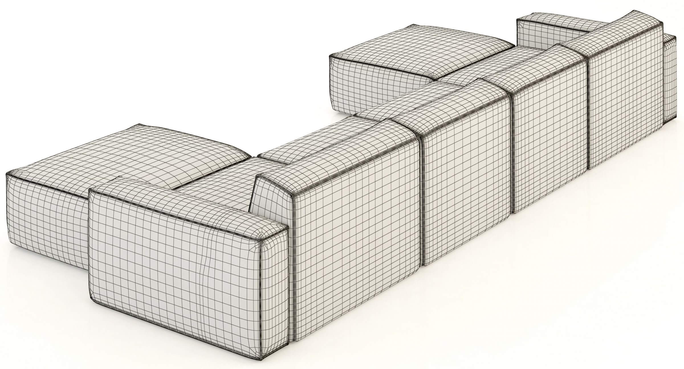 RH Modern Como Modular Customizable Sectional - 3D Model by zifir3d