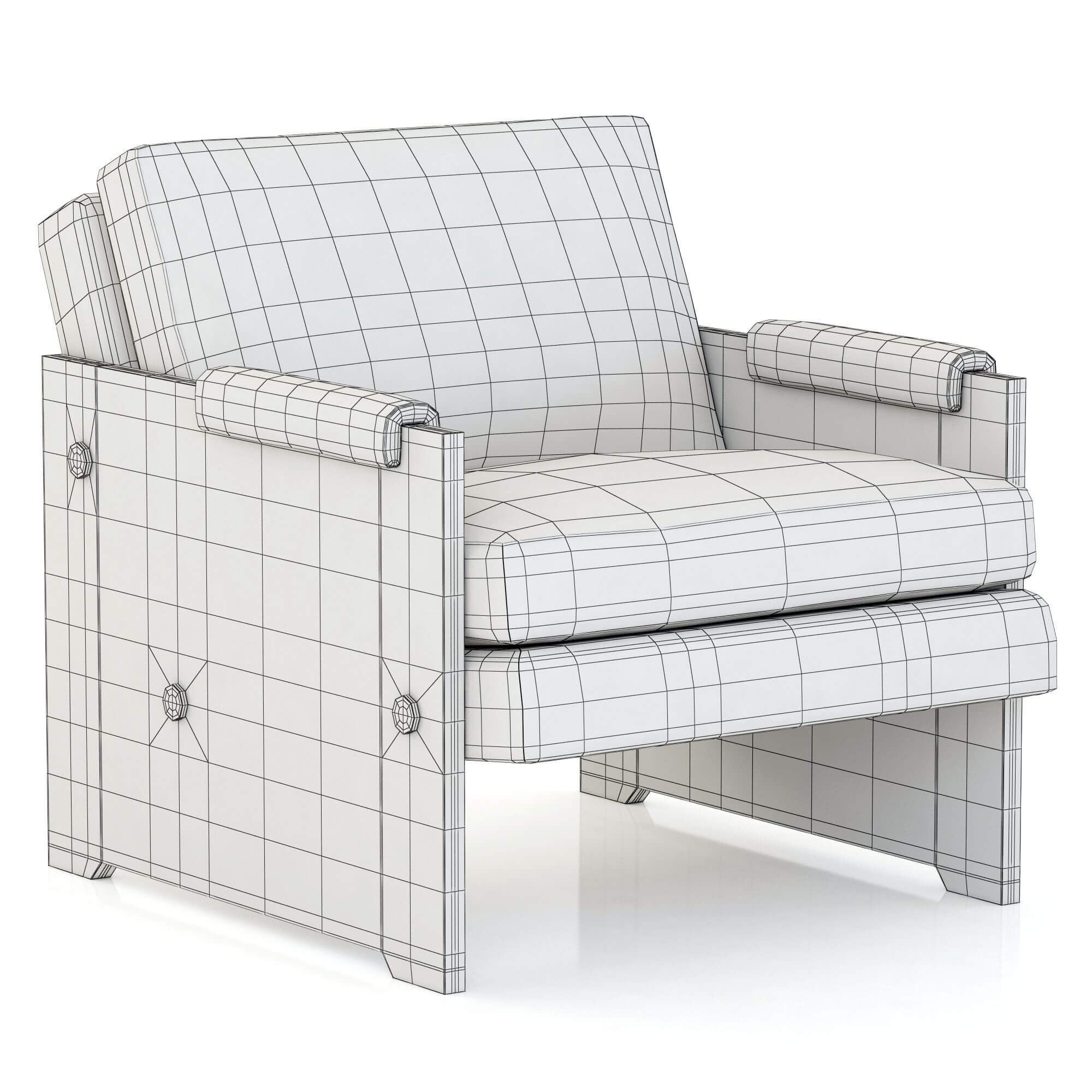 RH Modern Luca Leather Chair - 3D Model by zifir3d