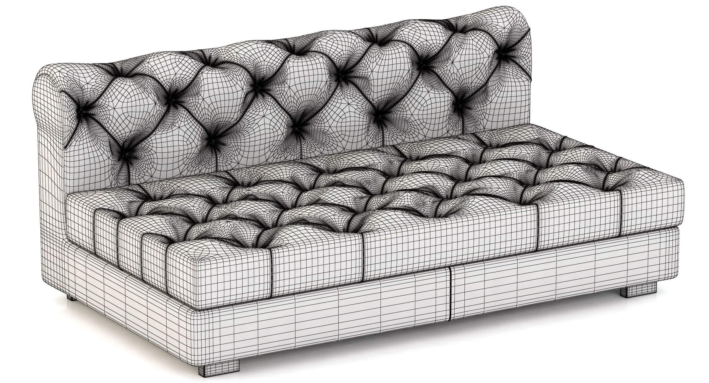 RH Modern Modena Chesterfield Sofa - 3D Model by zifir3d