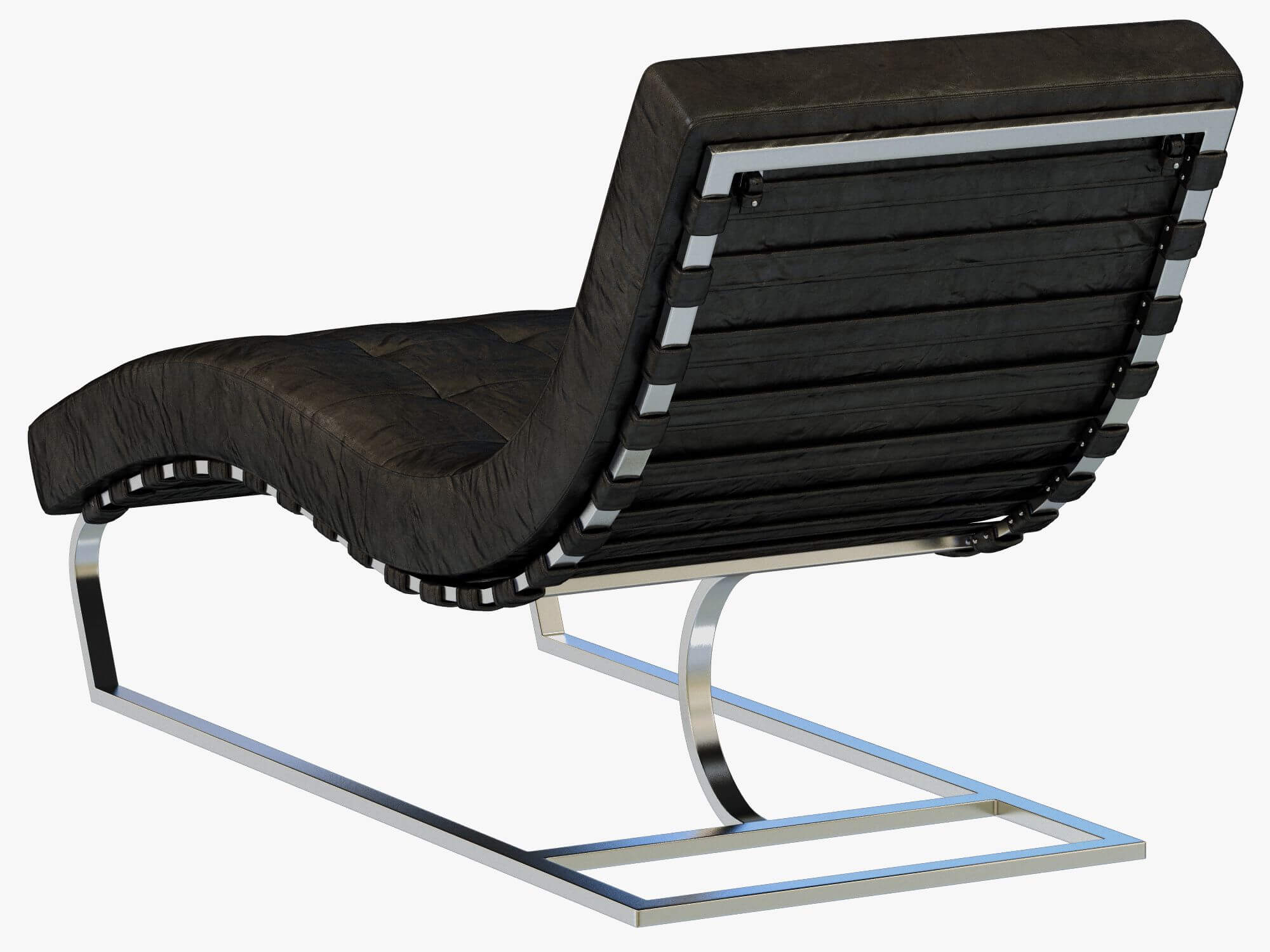 RH Modern Rossi Tufted Leather Chaise - 3D Model by zifir3d