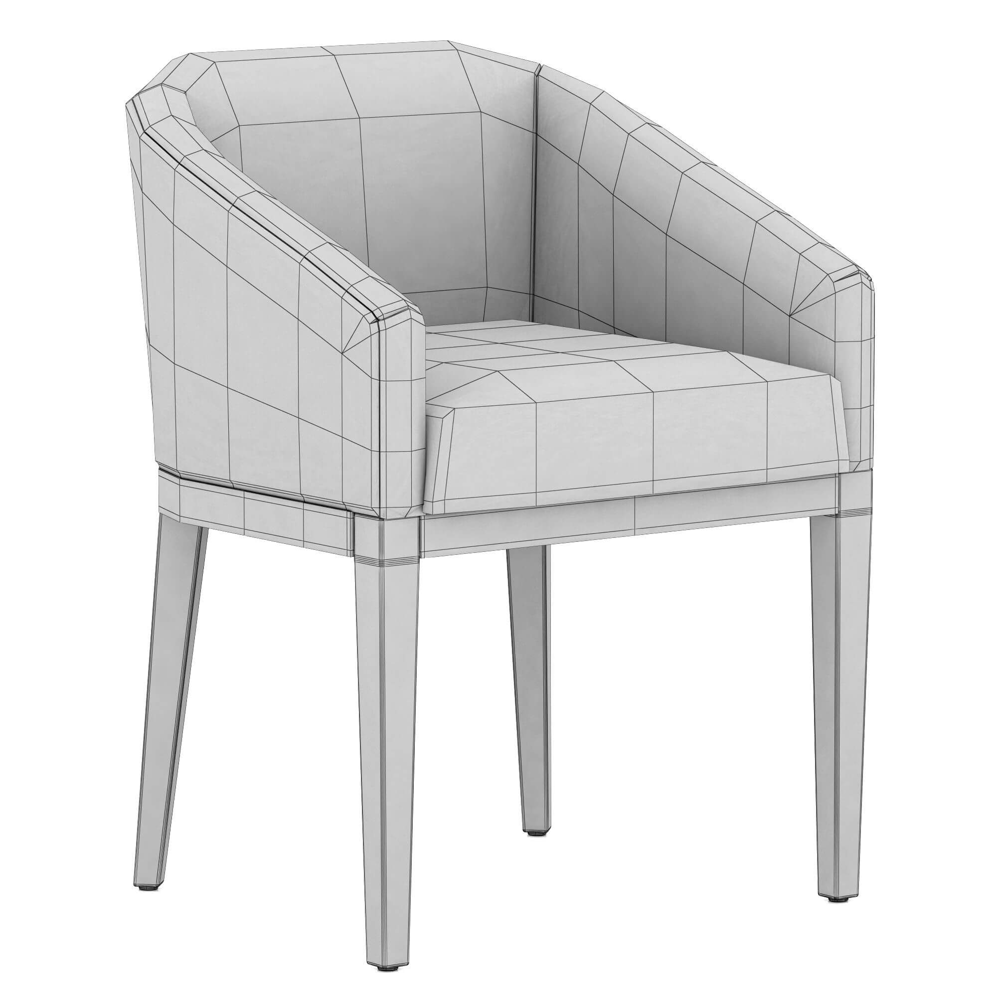 RH Morgan Barrelback Slope Leather Armchair - 3D Model by zifir3d