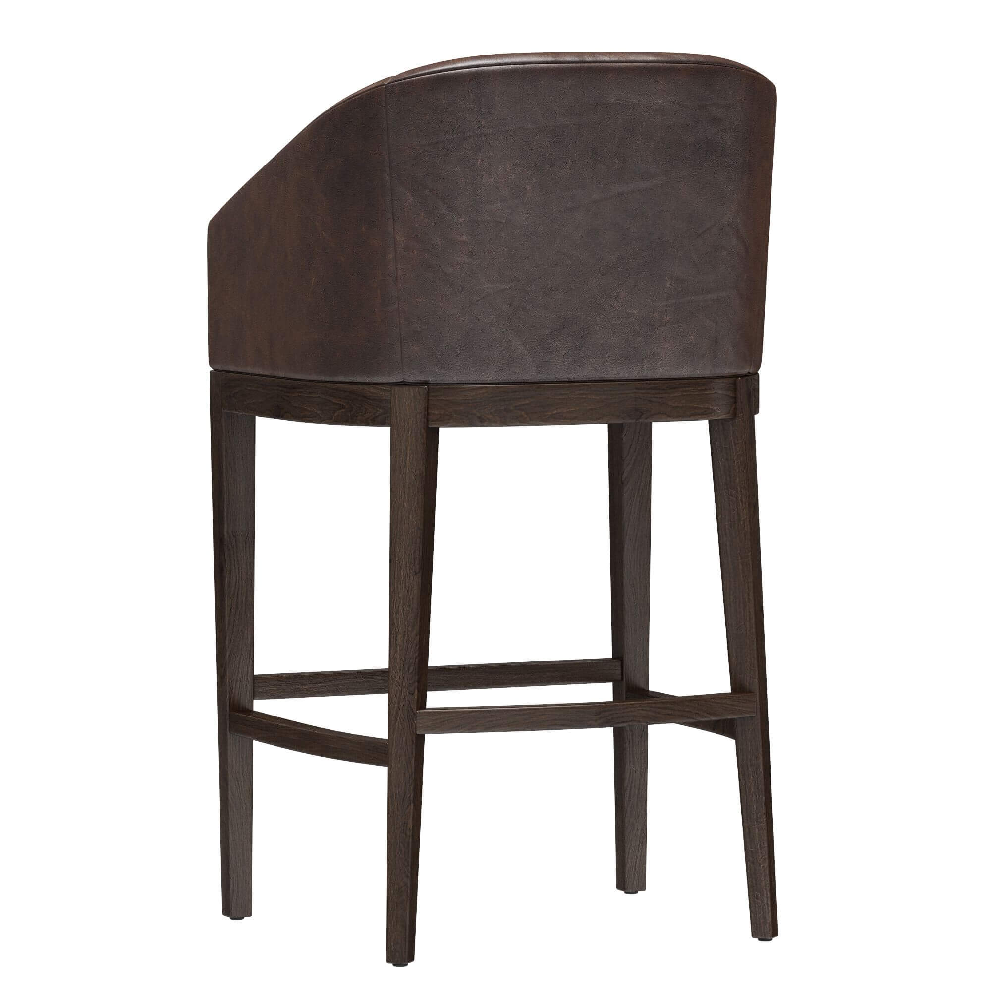 RH Morgan Barrelback Slope Leather Stool - 3D Model by zifir3d
