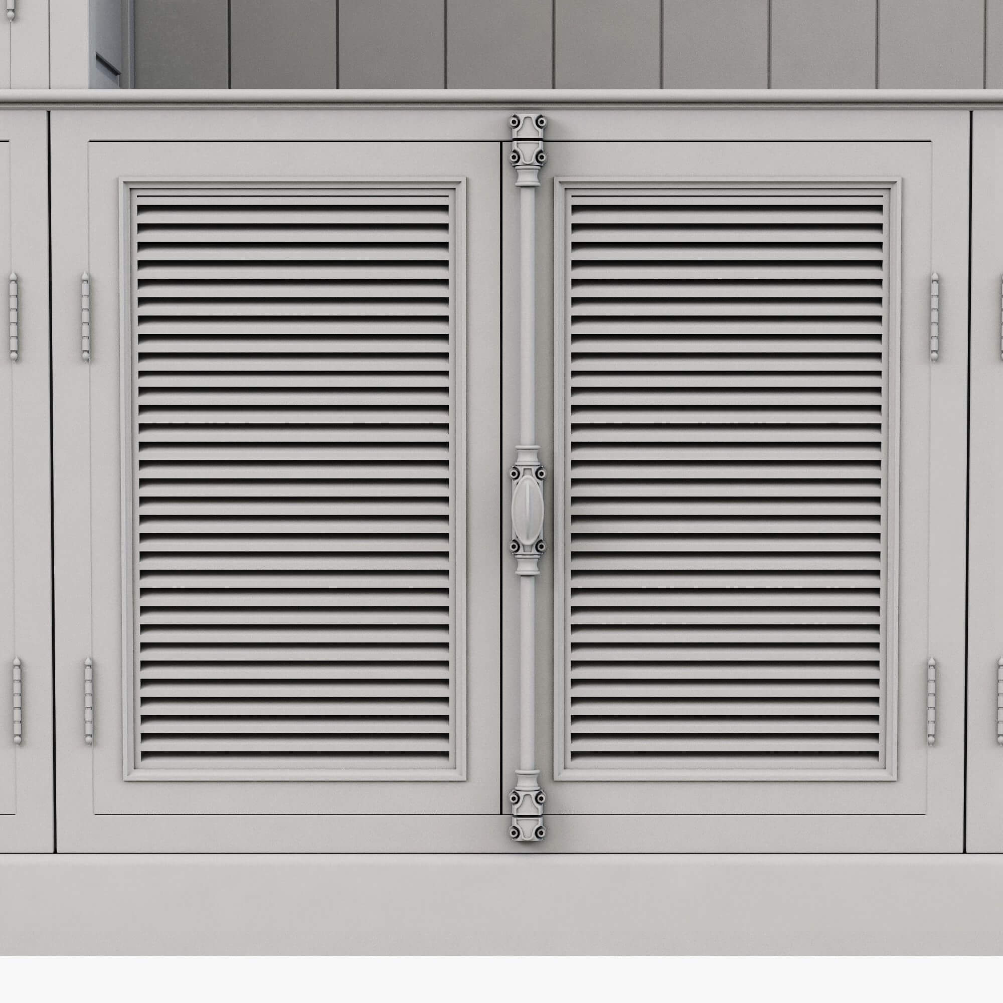 RH Shutter Closed Wood Media System - 3D Model by zifir3d