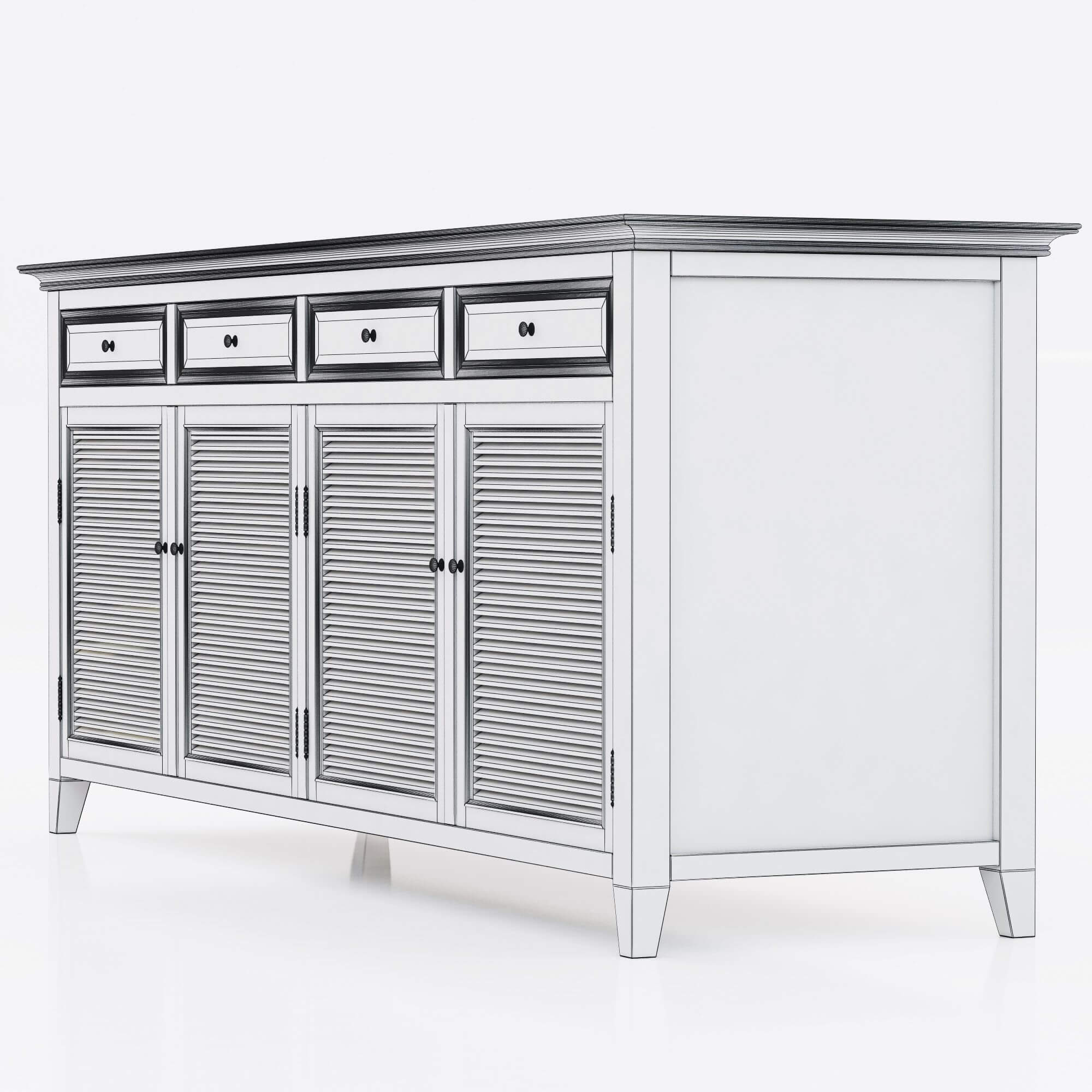 RH Shutter Sideboard - 3D Model by zifir3d