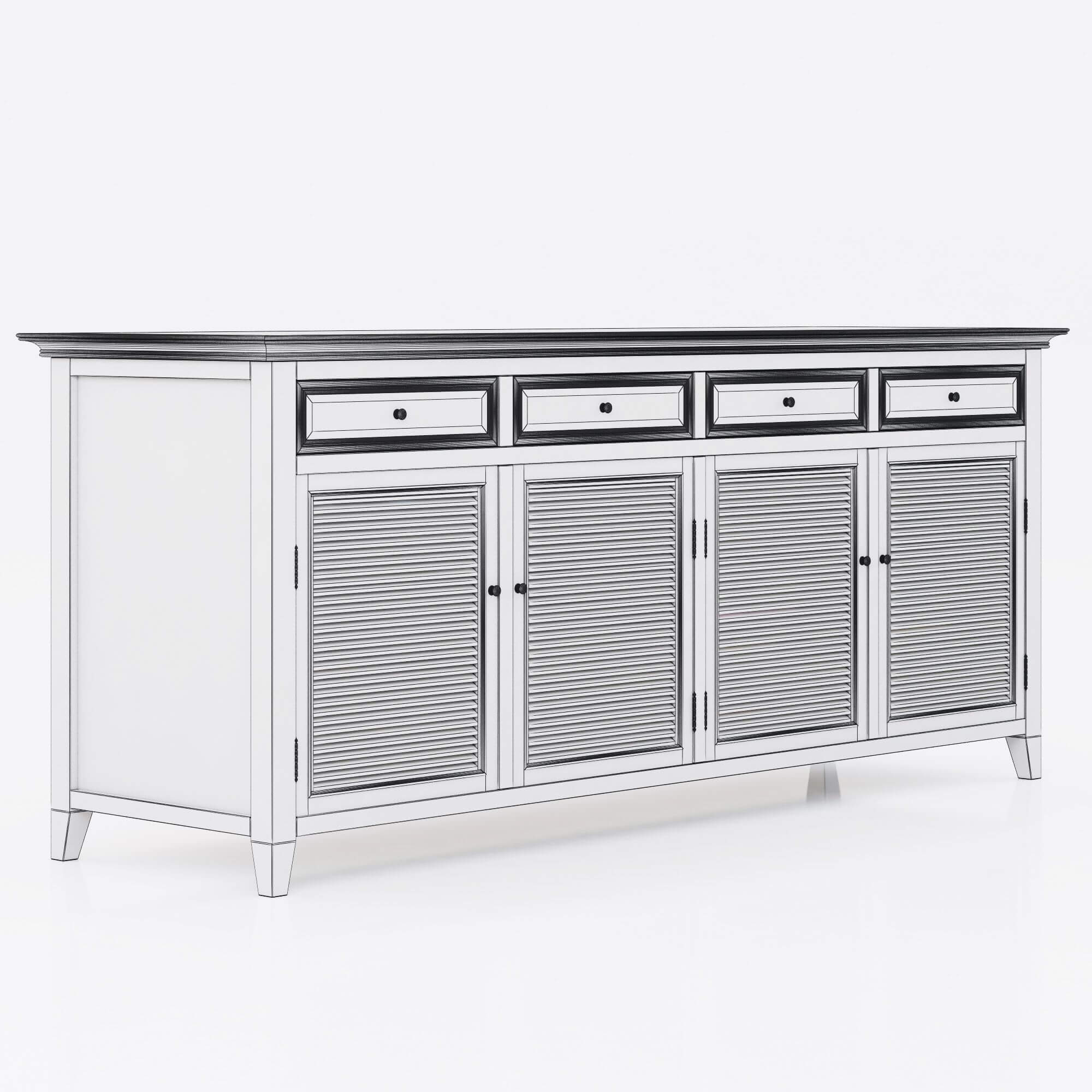 RH Shutter Sideboard - 3D Model by zifir3d