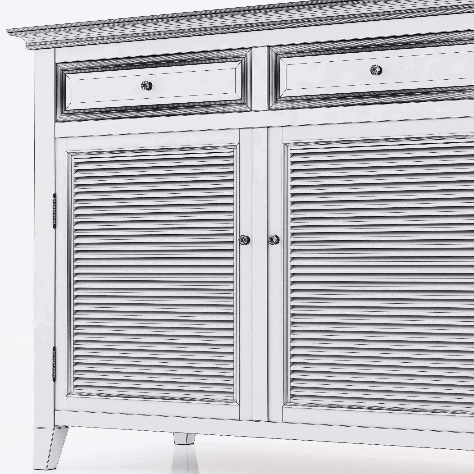 RH Shutter Sideboard - 3D Model by zifir3d