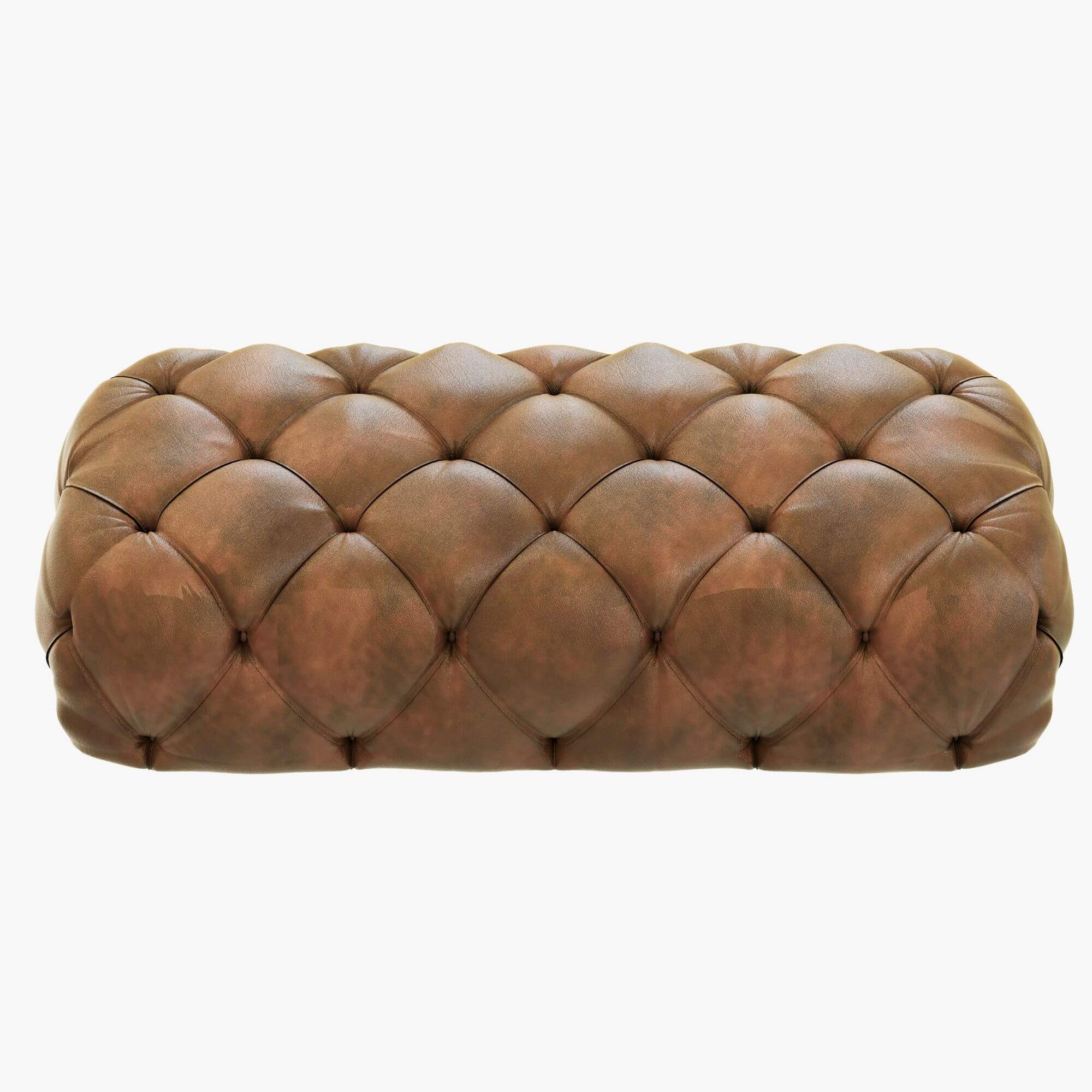 RH Soho Tufted Leather Ottoman - 3D Model by zifir3d