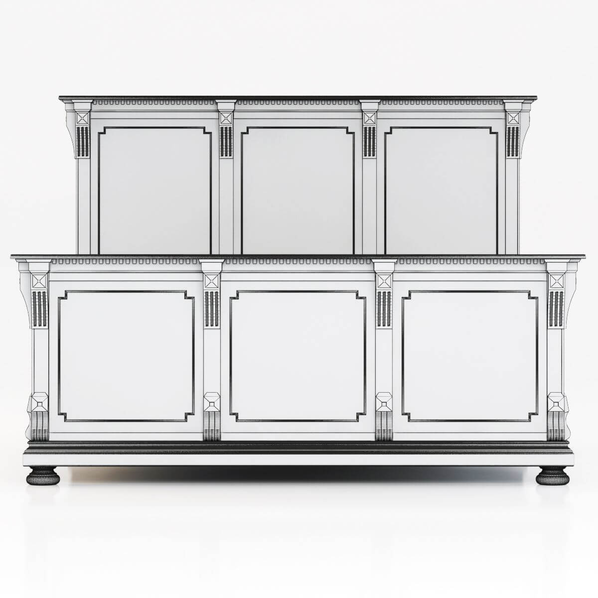 RH St James King Bed - 3D Model by zifir3d