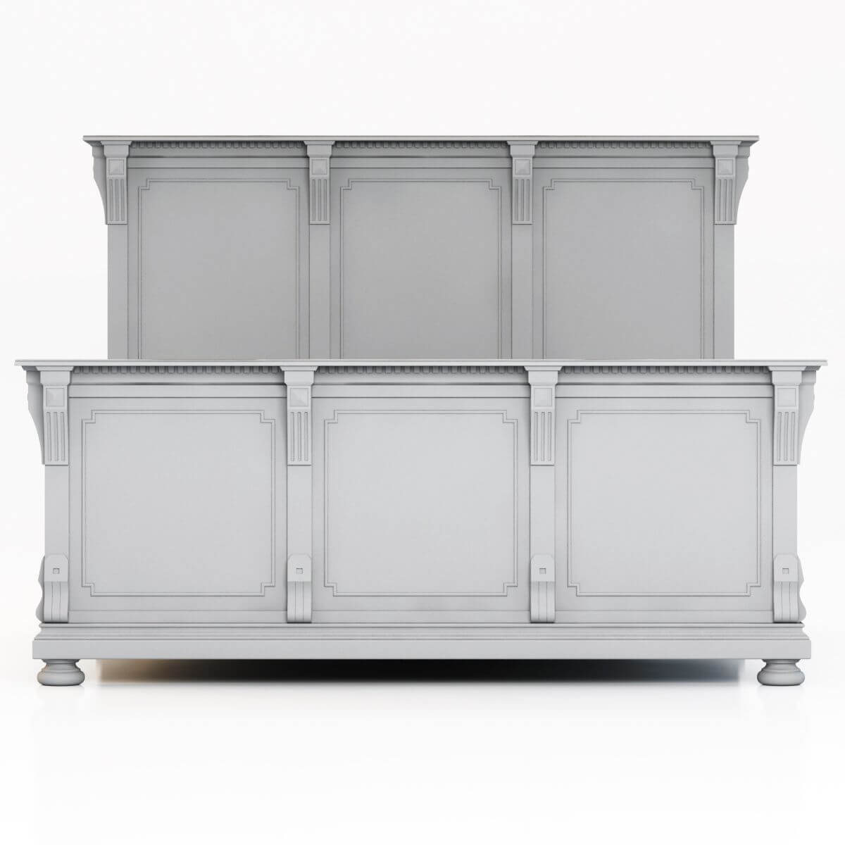 RH St James King Bed - 3D Model by zifir3d