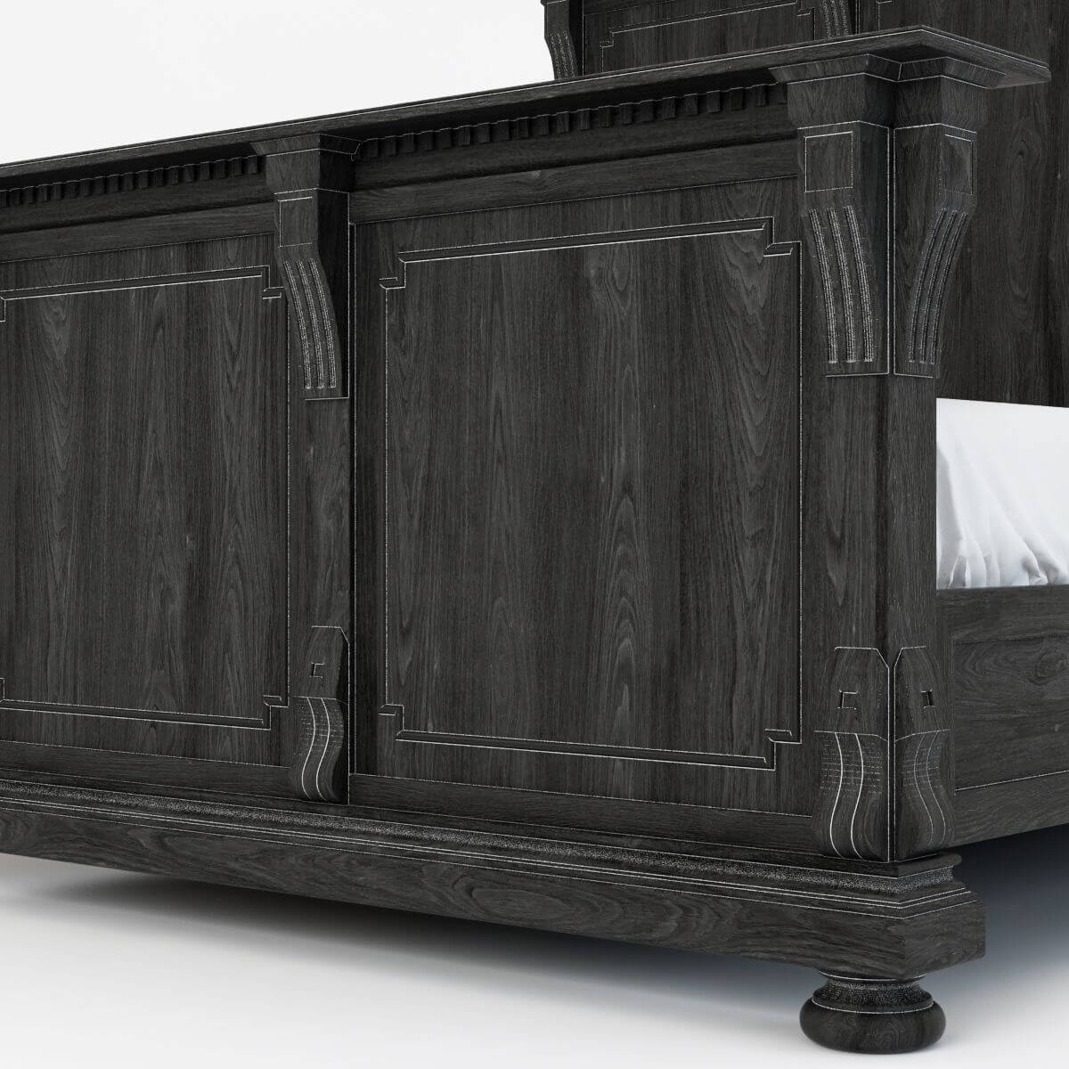 RH St James King Bed - 3D Model by zifir3d