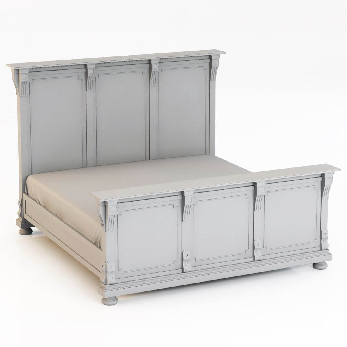 RH St James King Bed - 3D Model by zifir3d