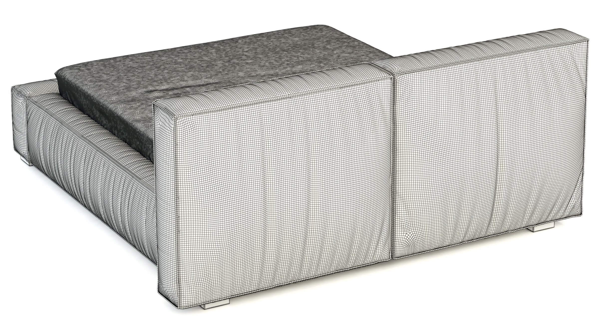 RH Teen Sona Upholstered Platform Bed - 3D Model by zifir3d