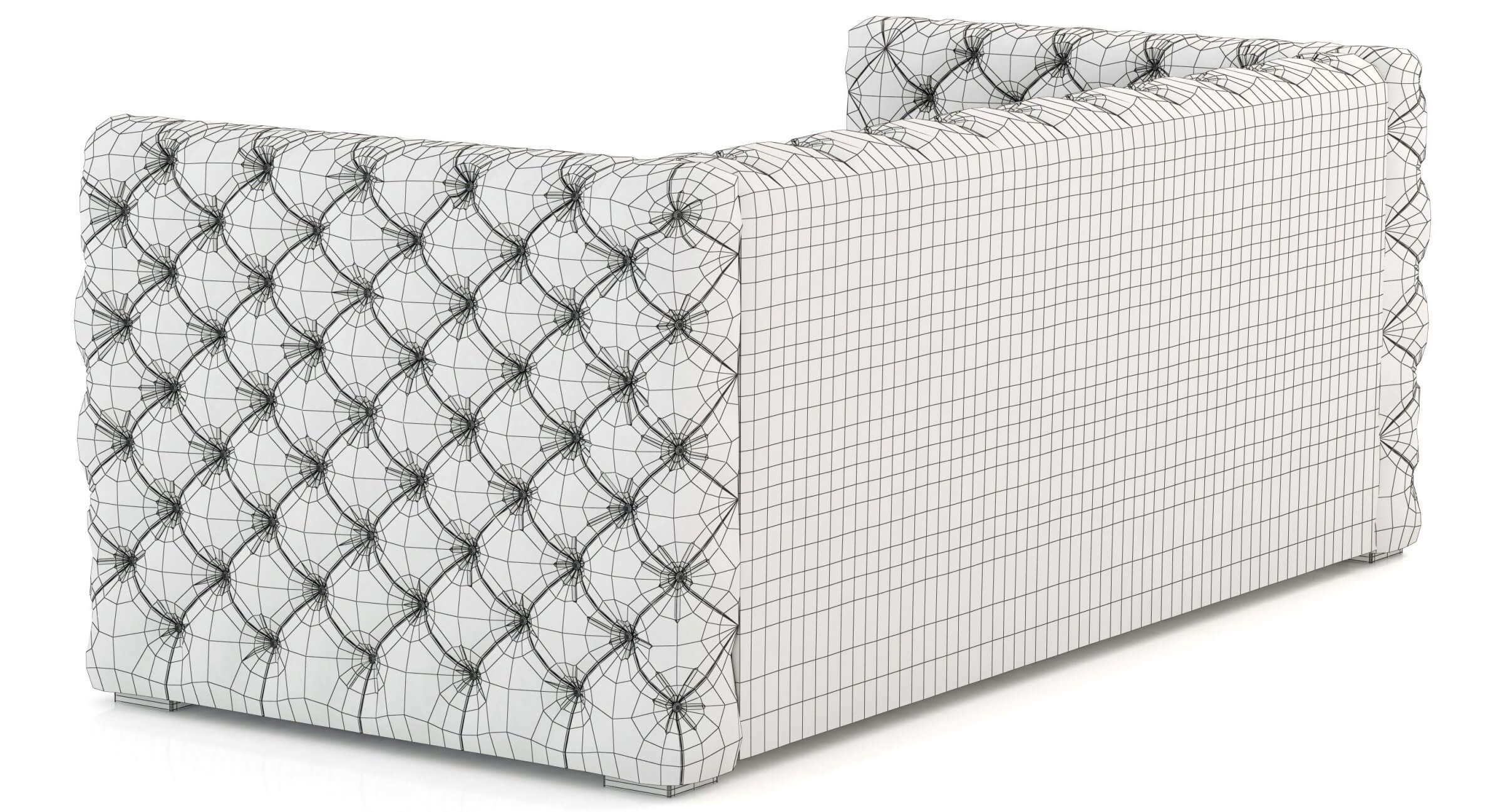 RH Tribeca Tufted Daybed - 3D Model by zifir3d