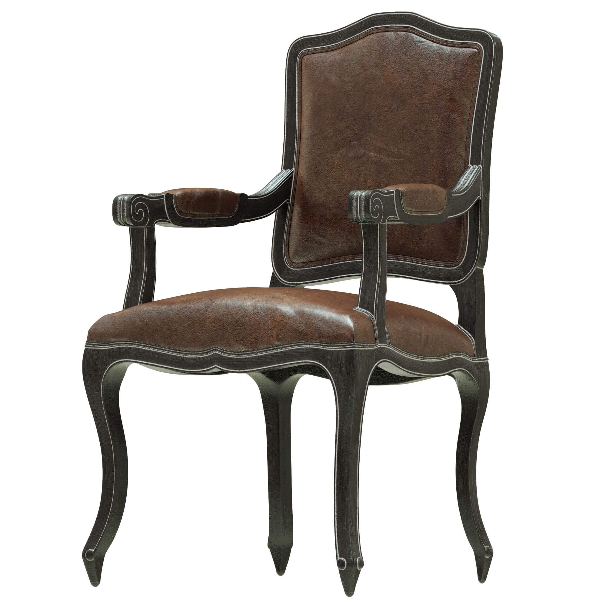 RH Vintage French Camelback Armchair - 3D Model by zifir3d